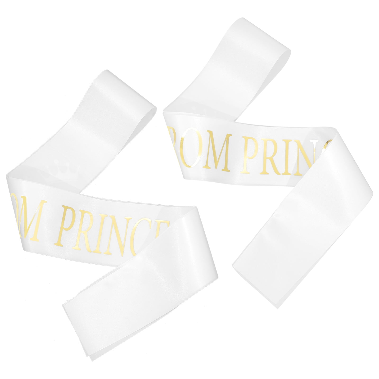 PENIKOKO Graduation Ceremony Sashes White Cloth Elegant Photo Prop 2pcs ...