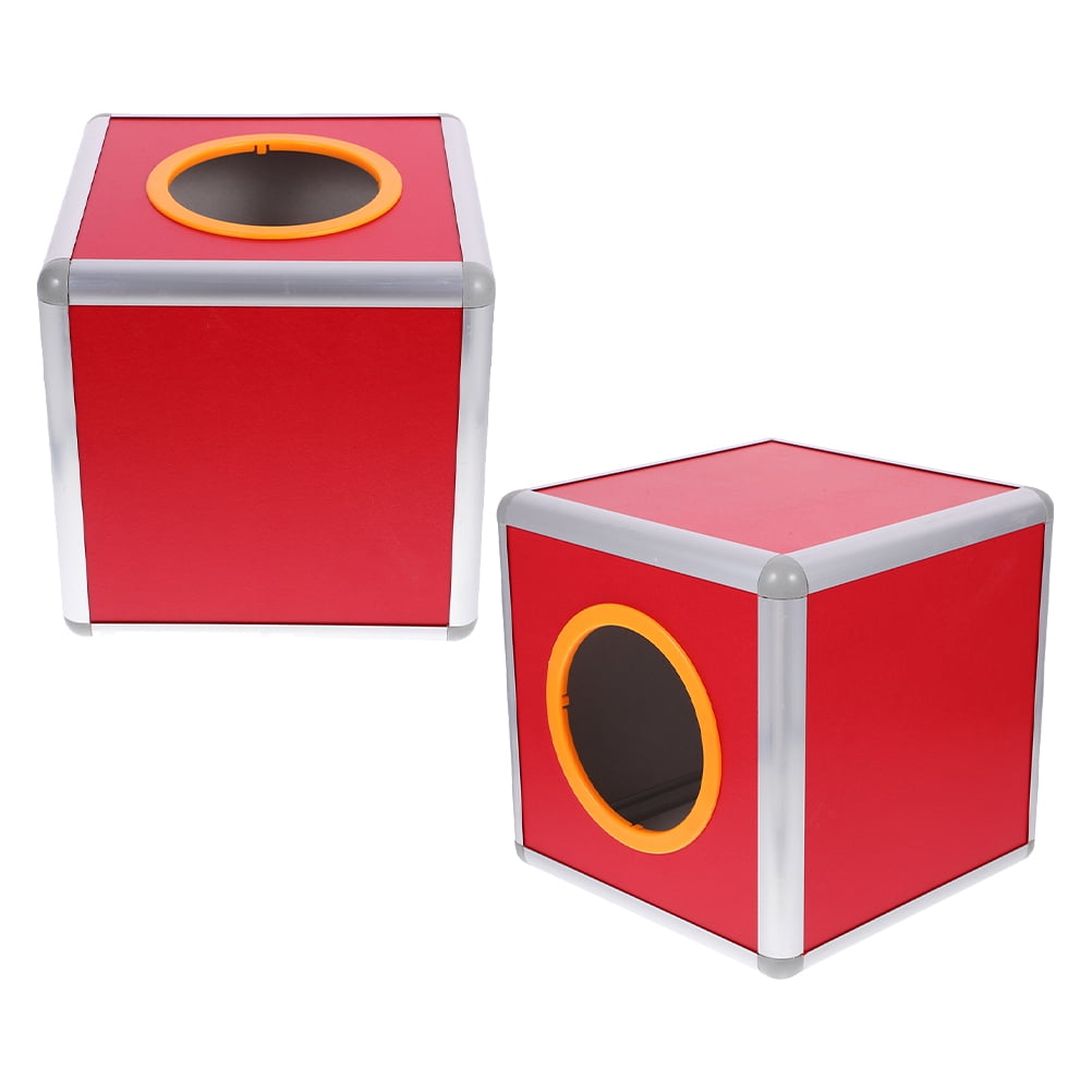 PENIKOKO 2-Pack Red Metal Raffle Storage Boxes with Aluminum Lid for ...