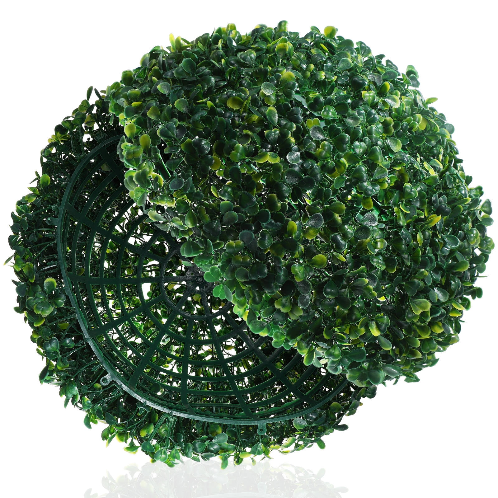 PENIKOKO Faux Topiary Sphere Indoor and Outdoor Use Green Plastic 2Pcs ...