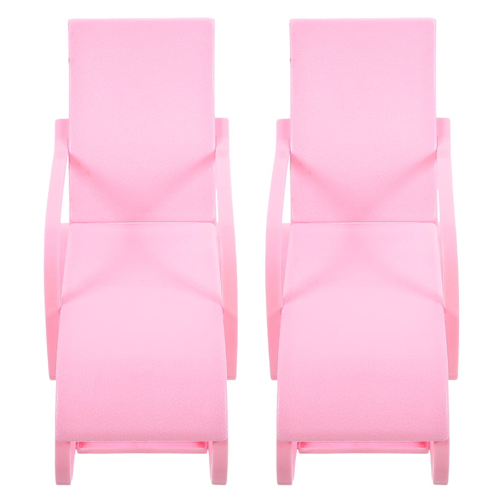 PENIKOKO Penikoko Miniature Beach Chairs Pink Dollhouse Accessories ...