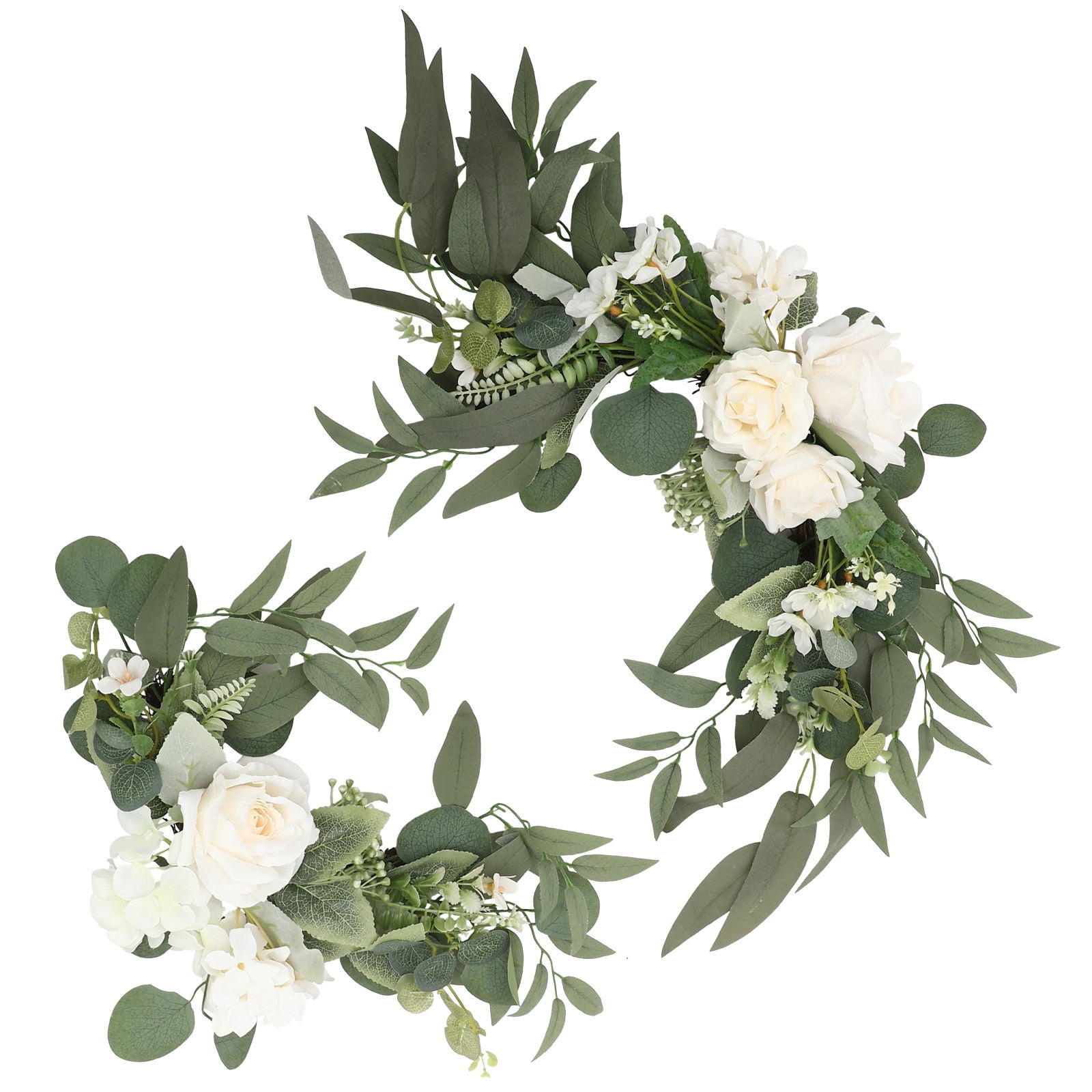 PENIKOKO Floral Swag for Wedding Sign Artificial Rose Floral Swag White ...
