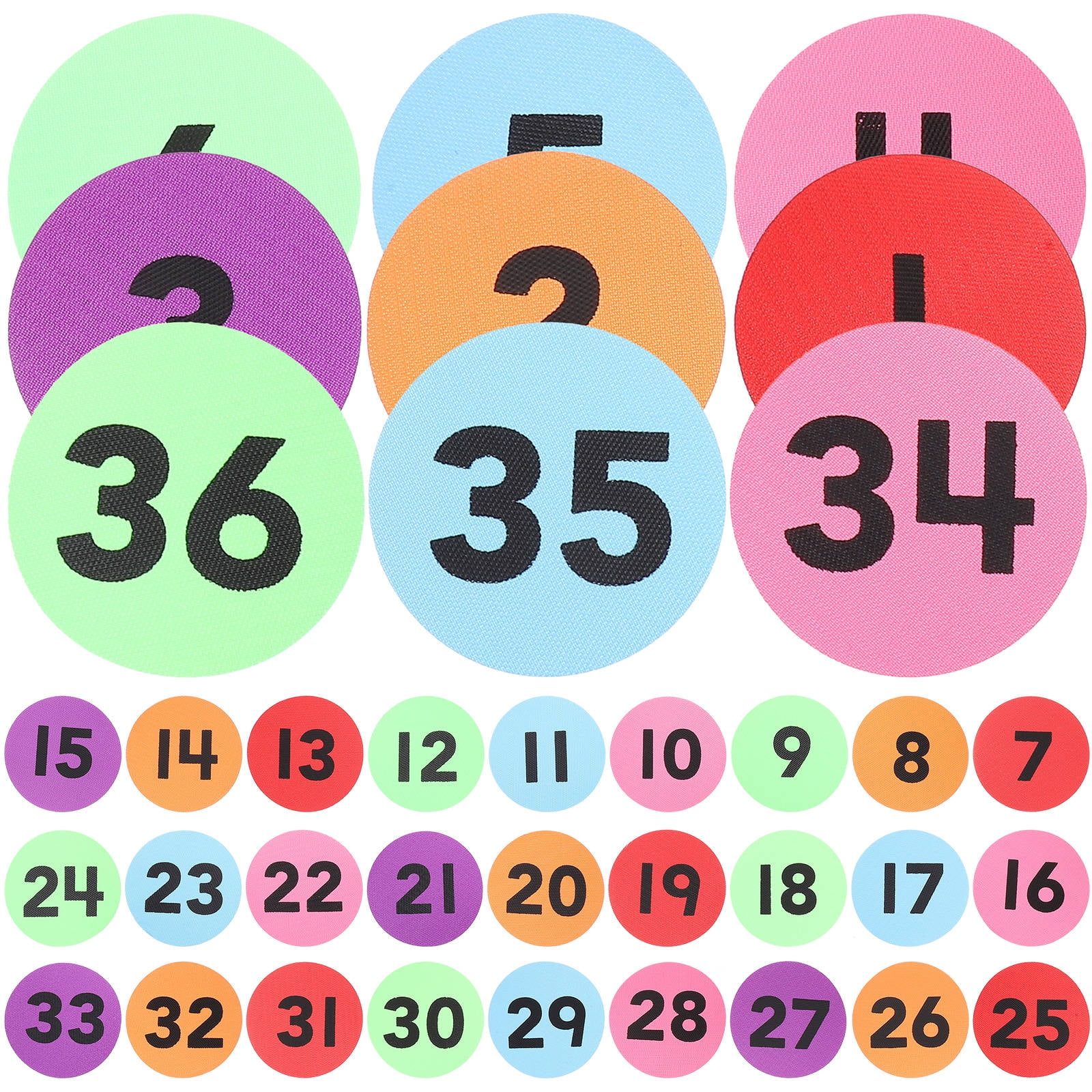 PENIKOKO 36Pcs Carpet Dots for Classroom Nylon Circular Assorted Color ...