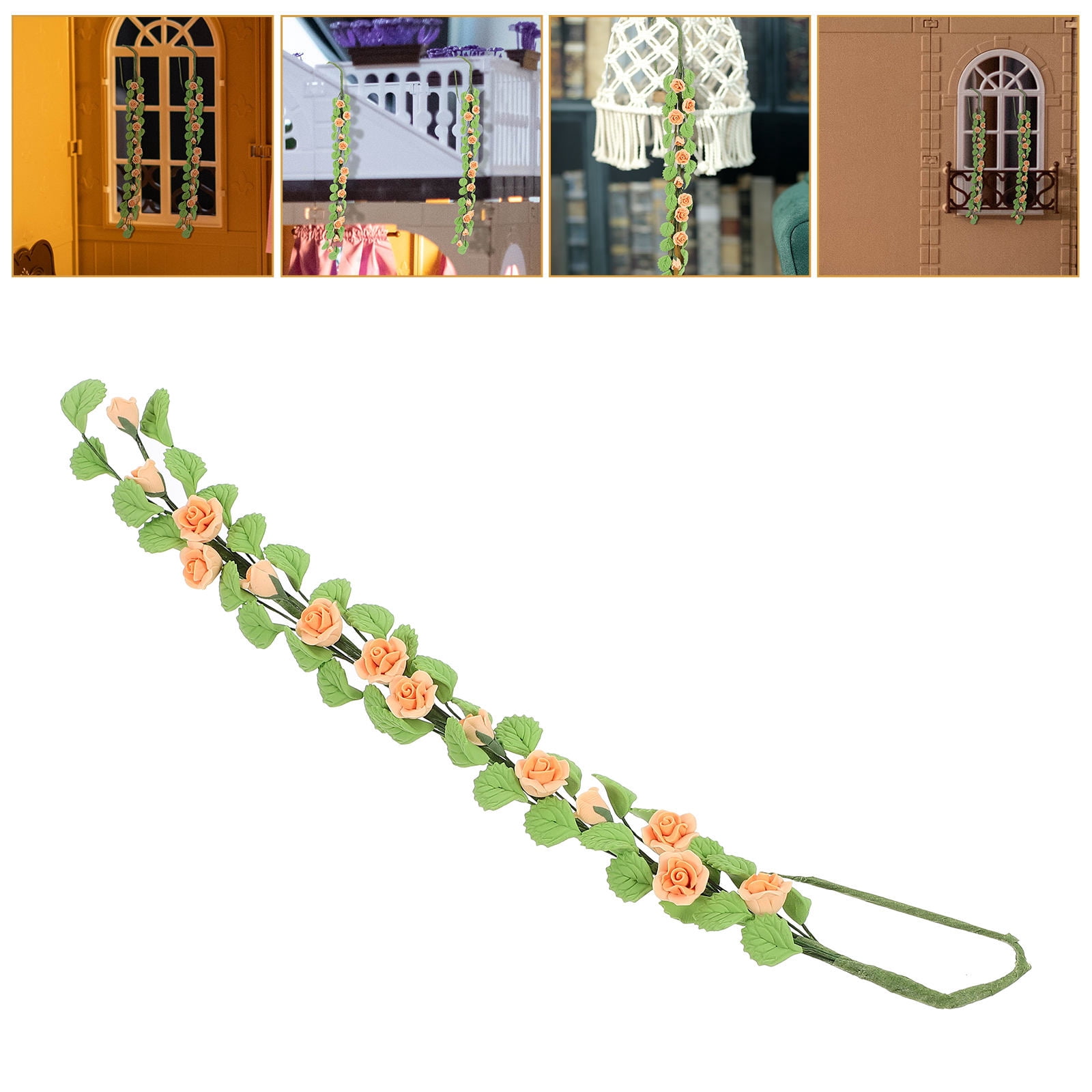 PENIKOKO 3Pack Realistic Design Flower Vine Shape Dollhouse Flower Vine ...