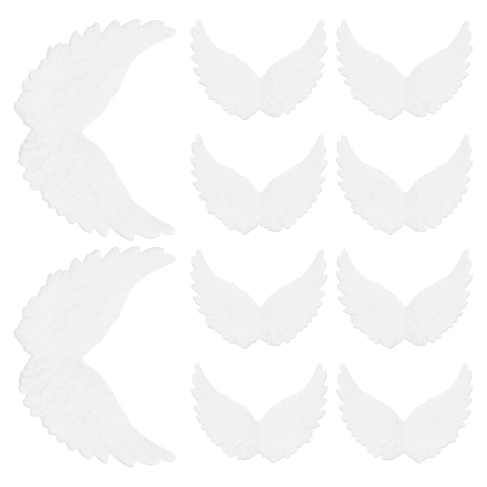 PENIKOKO 3Pack Simulation Design Angel Wings Ornaments 7.1X5.5X1Inch ...