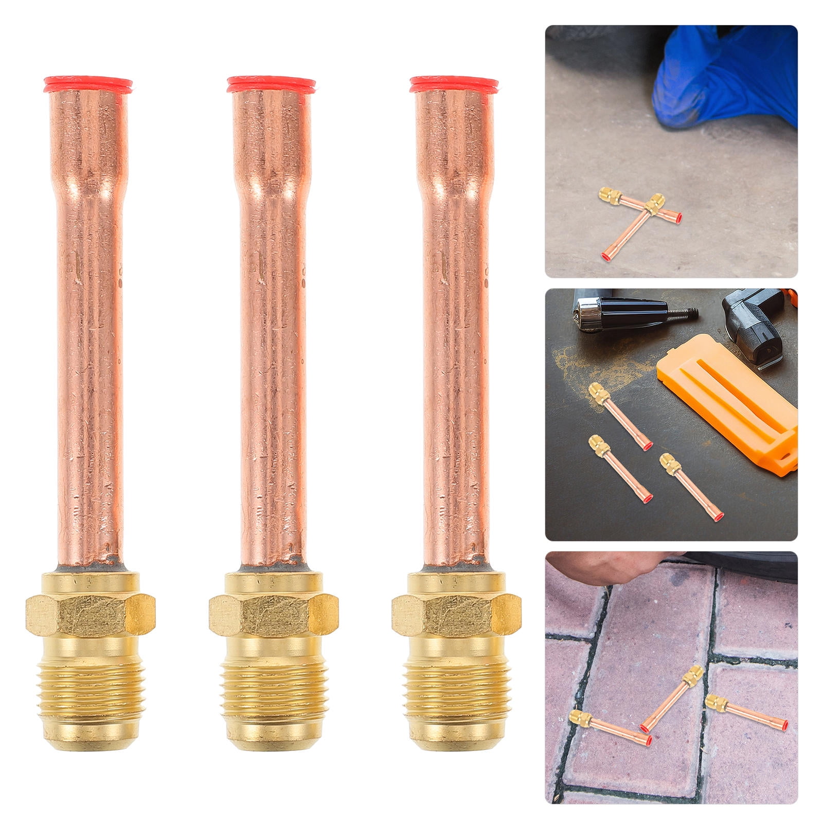 PENIKOKO 3Pcs Golden Flare Connector for Air Conditioning Systems 9 ...