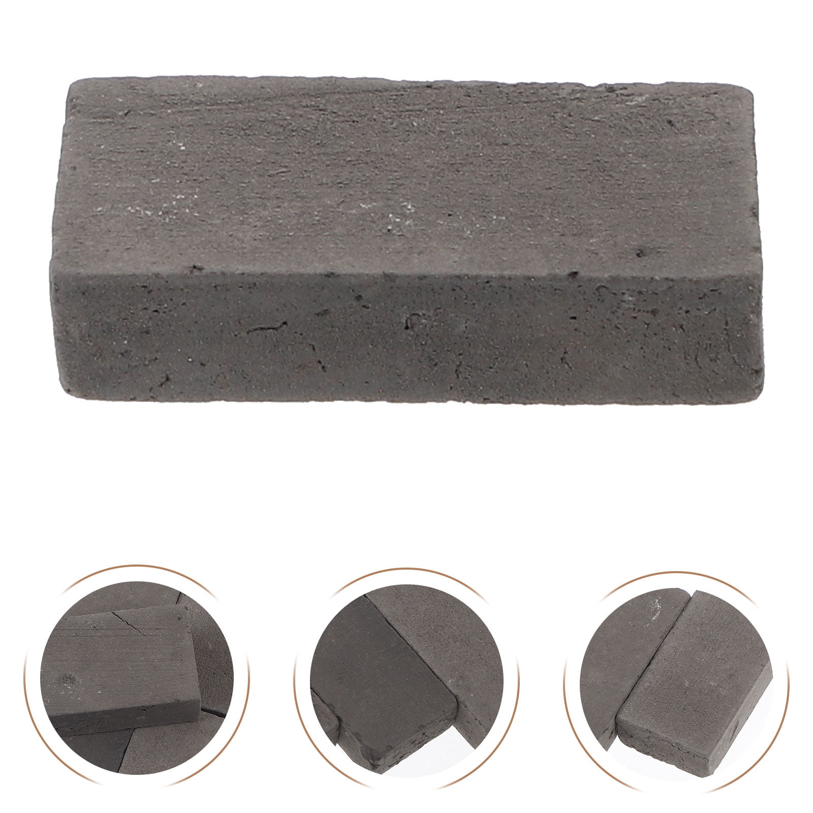 PENIKOKO Landscaping Miniature Bricks Grey 40Pcs 1.1x0.5x0.2in Red Soil ...