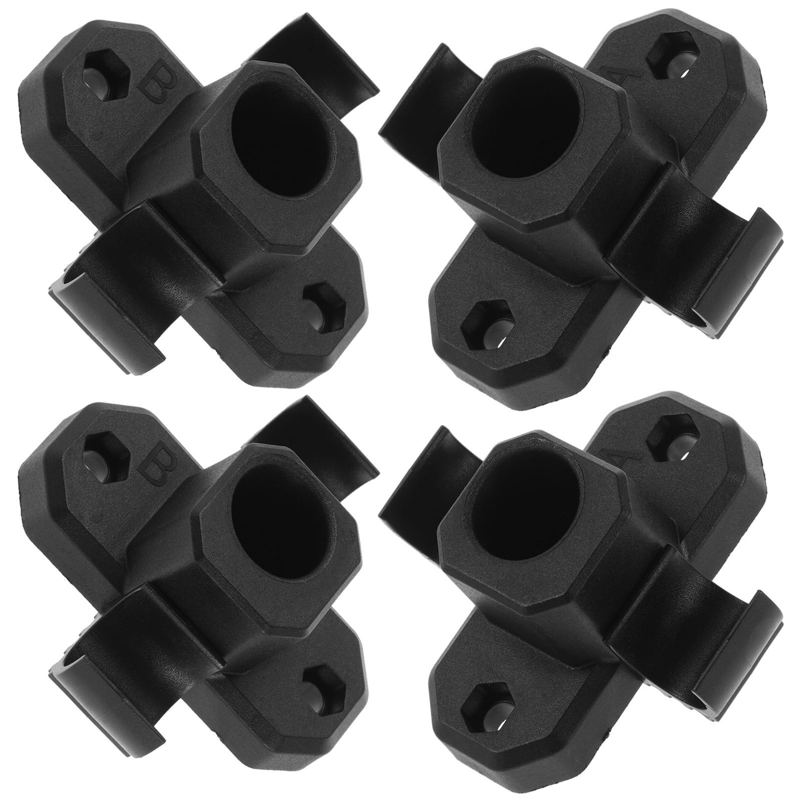 PENIKOKO Mounting Connectors for Folding Stool Plastic Black 4Pcs ...