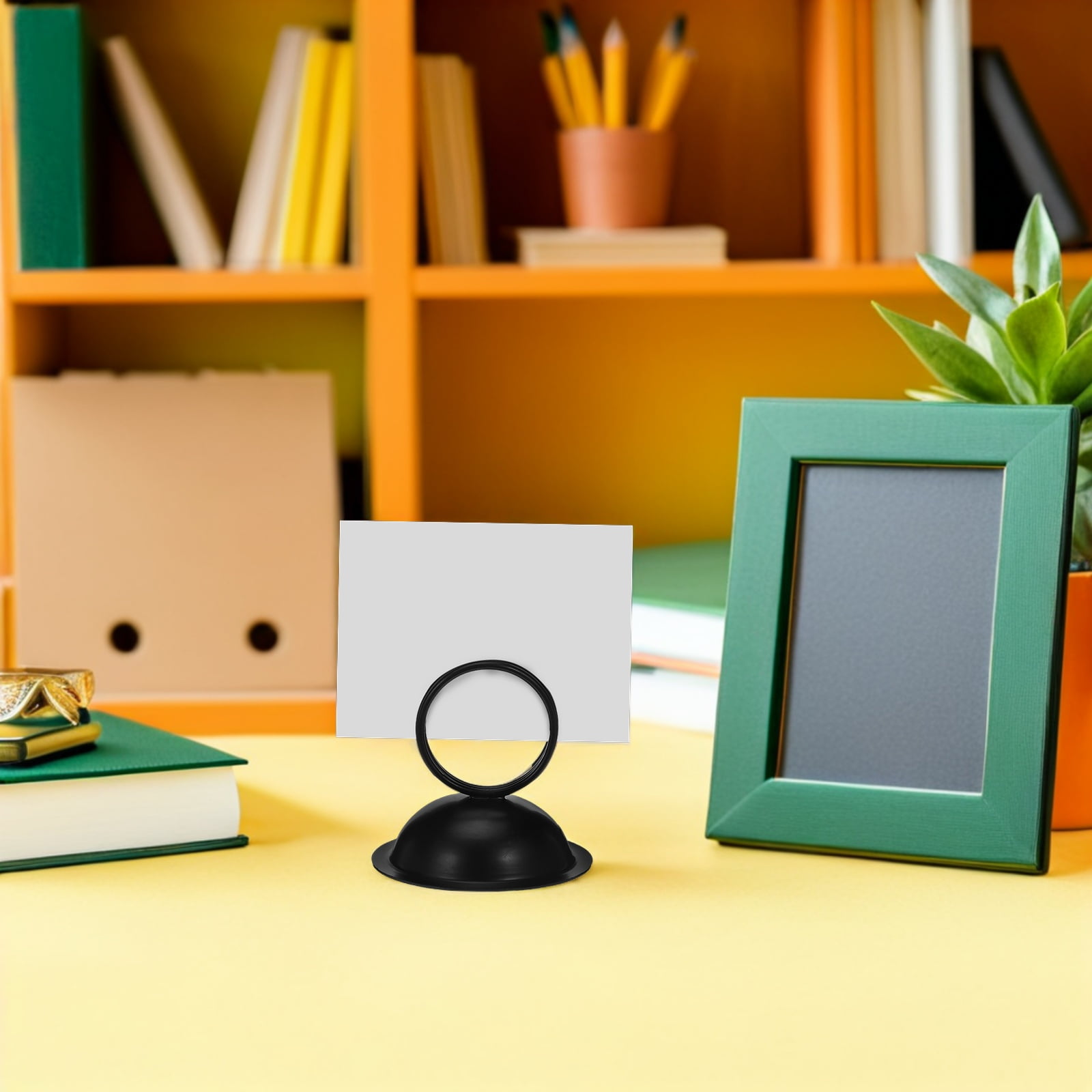 PENIKOKO 4-Pack Black Metal Desk Memo Holder Clips with Round Design ...