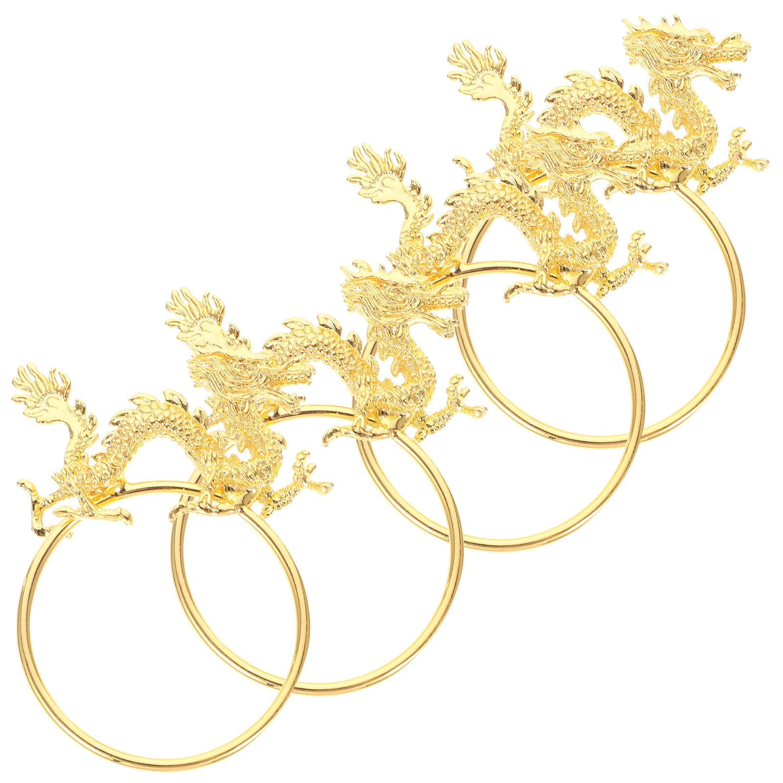 PENIKOKO 4Pcs Elegant Style 3D Dragon Napkin Rings For People ...