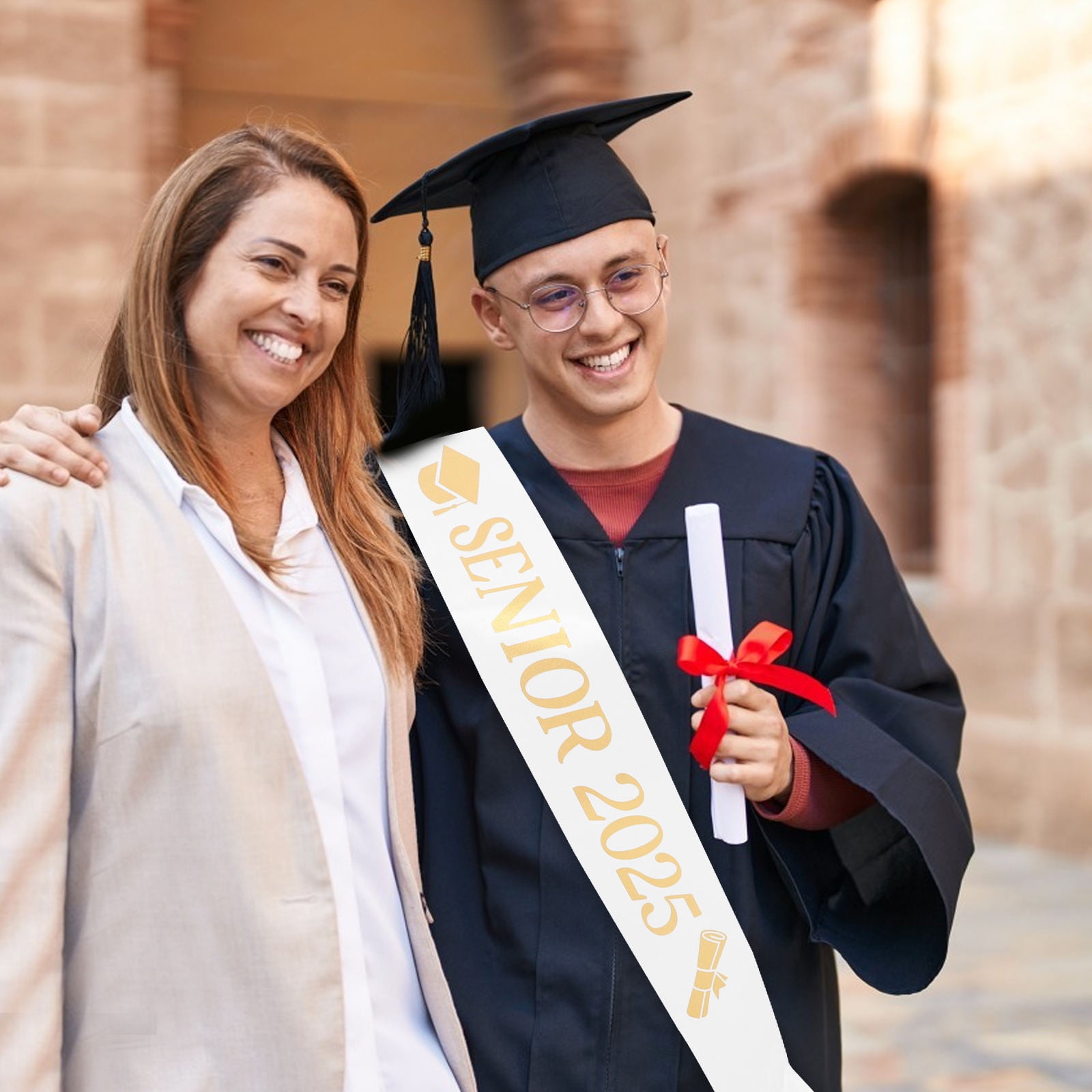 PENIKOKO 4PCS Elegant White Sashes for Kindergarten to Doctorate ...