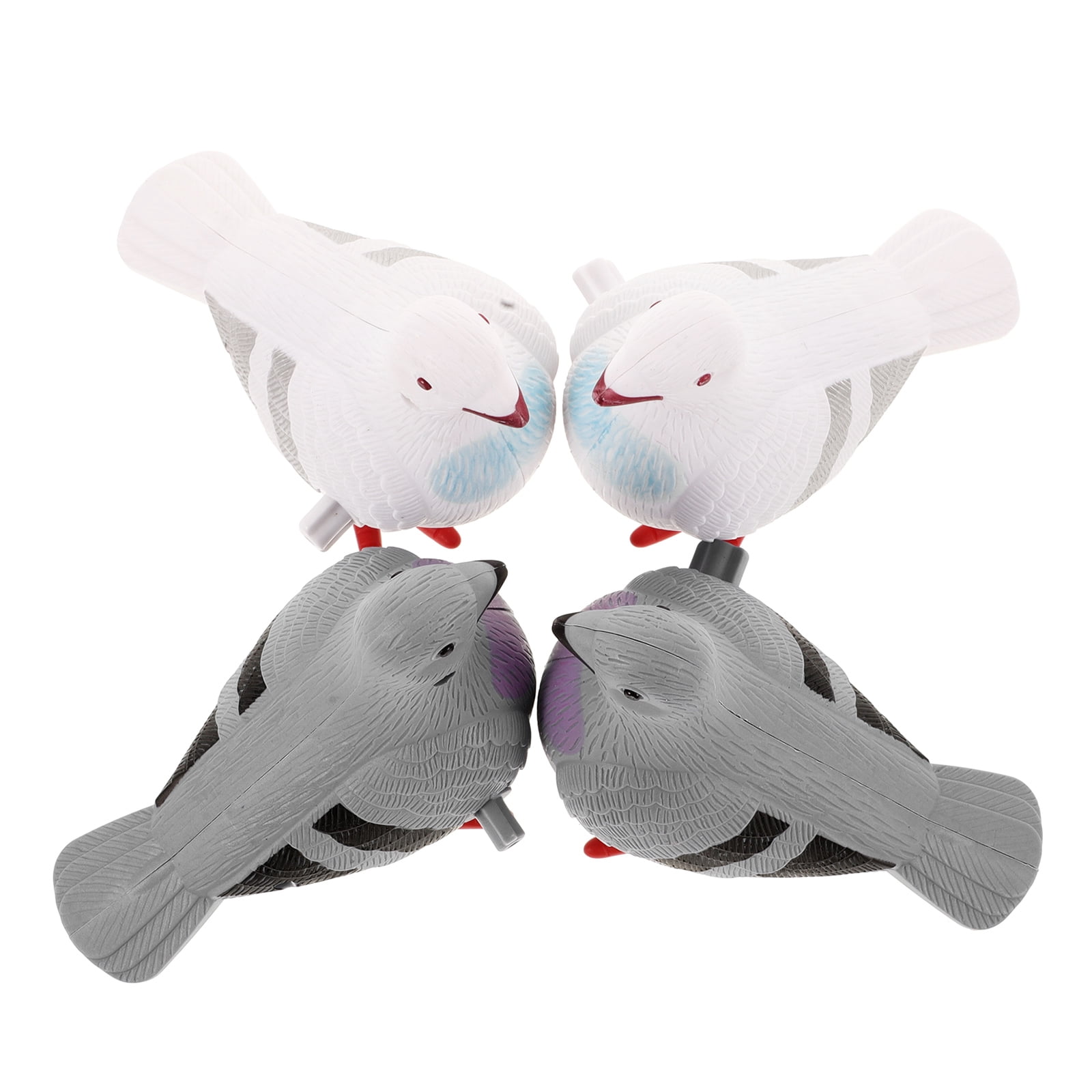 PENIKOKO 4Set Windup Pigeon Toy Grey Plastic Suitable for Children ...