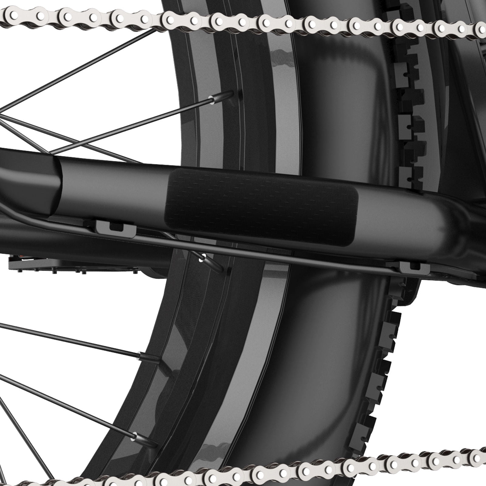 PENIKOKO 4Sheets Bicycle Chain Guard Stickers for Mountain Biking and ...