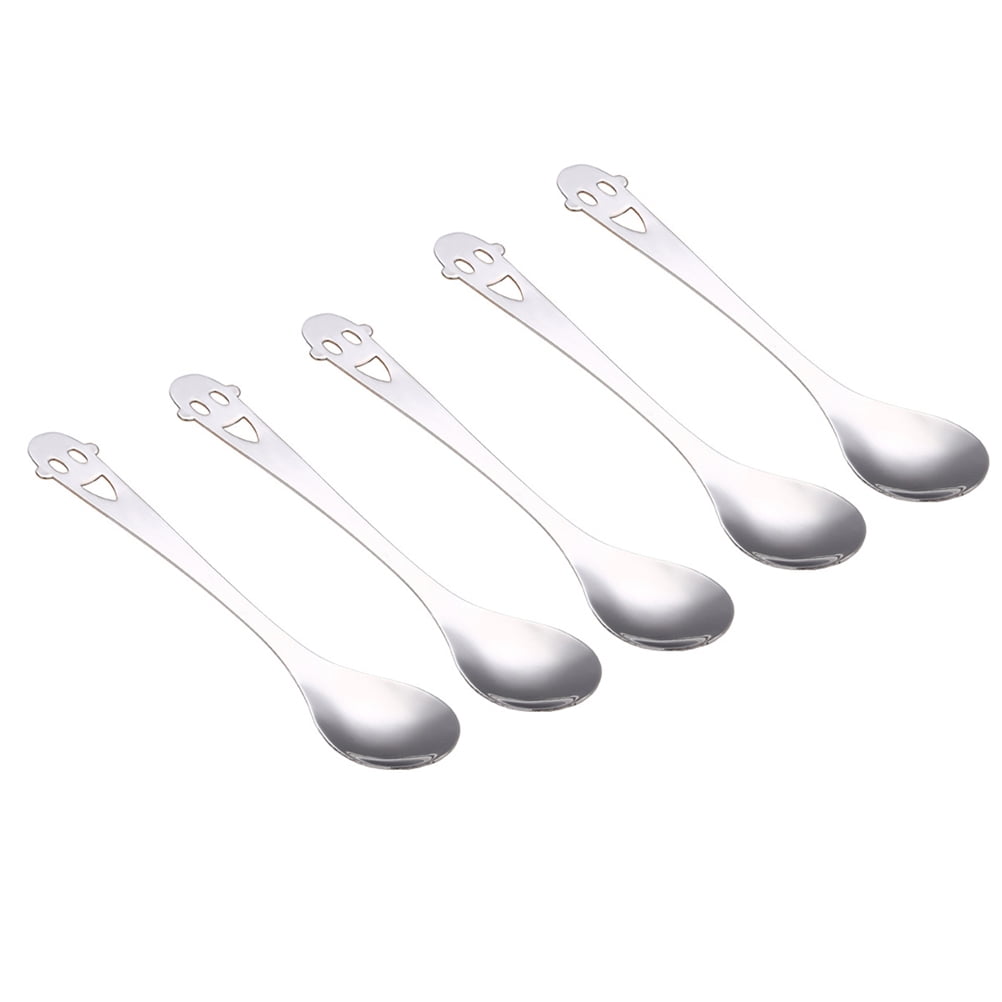 PENIKOKO 5 Pcs Stainless Spoons Silver High Polish Finish Dining For ...