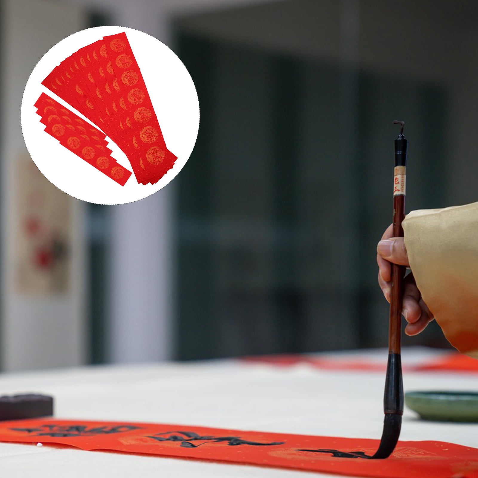 PENIKOKO 5Sets Festival Red Paper Blank Scroll for Chinese Writing and ...