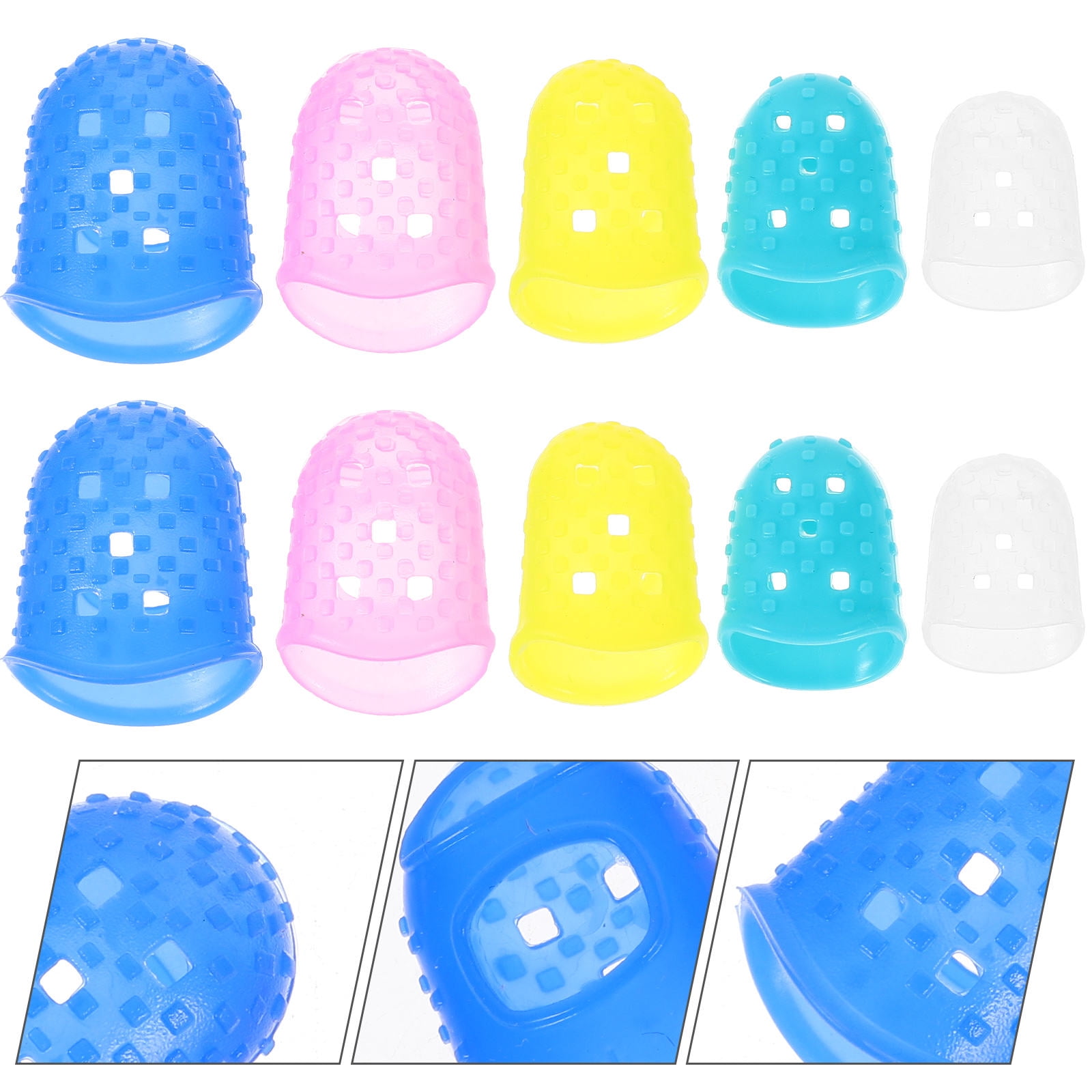 PENIKOKO 50 Pcs Practical Design Silicone Fingers Tips for Office Work ...