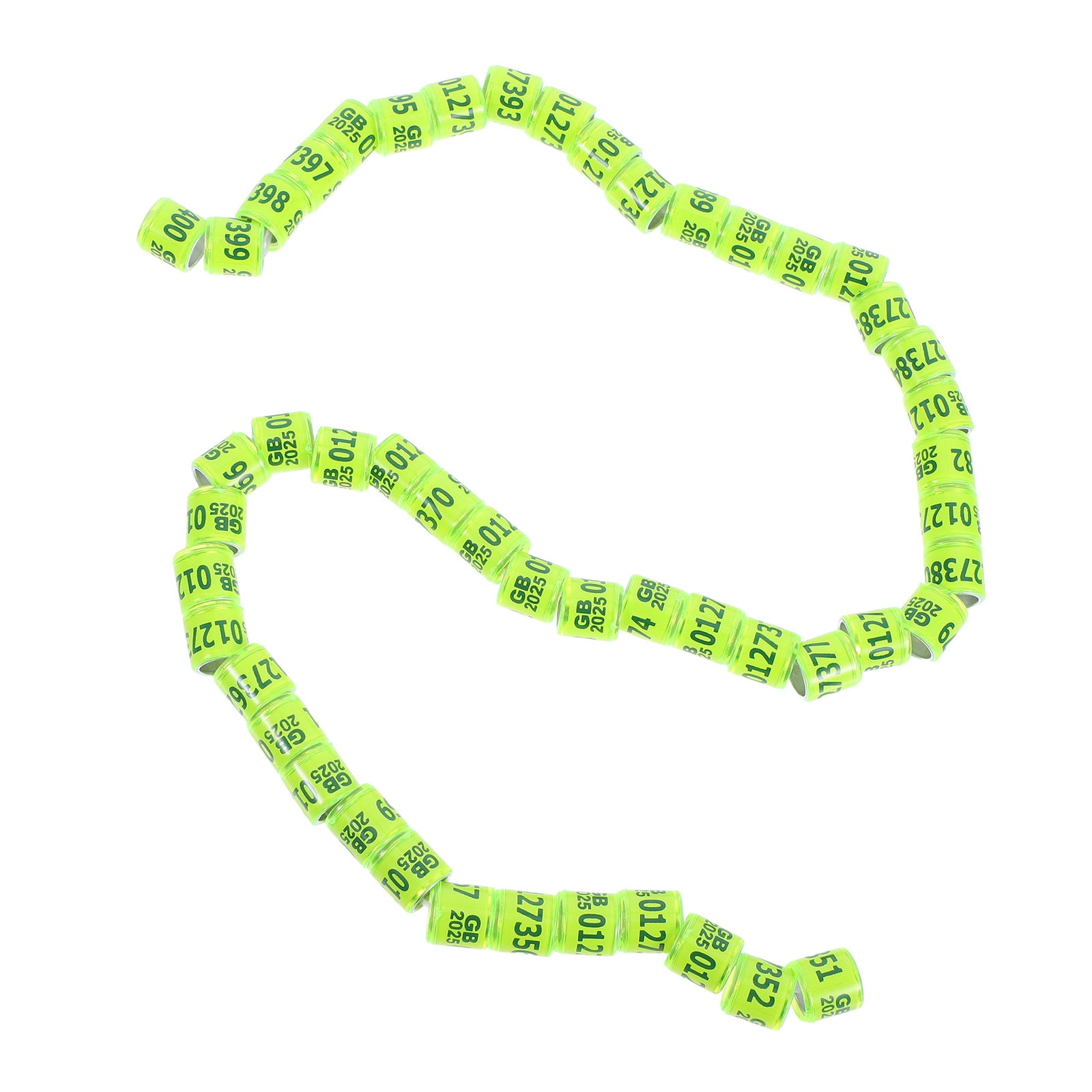 PENIKOKO 50Pcs Durable Aluminum Plastic Pigeon Leg Bands Light Green ...