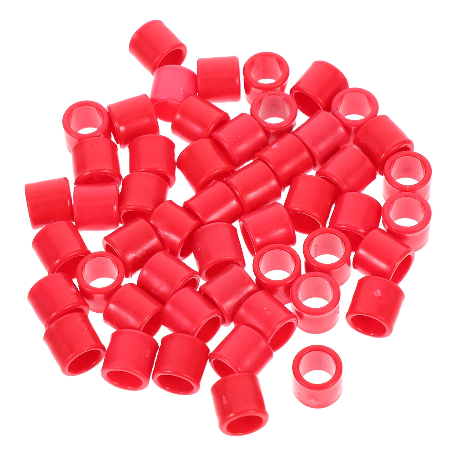 PENIKOKO 50Pcs Lightweight Red Bird Leg Identification Bands Fully ...