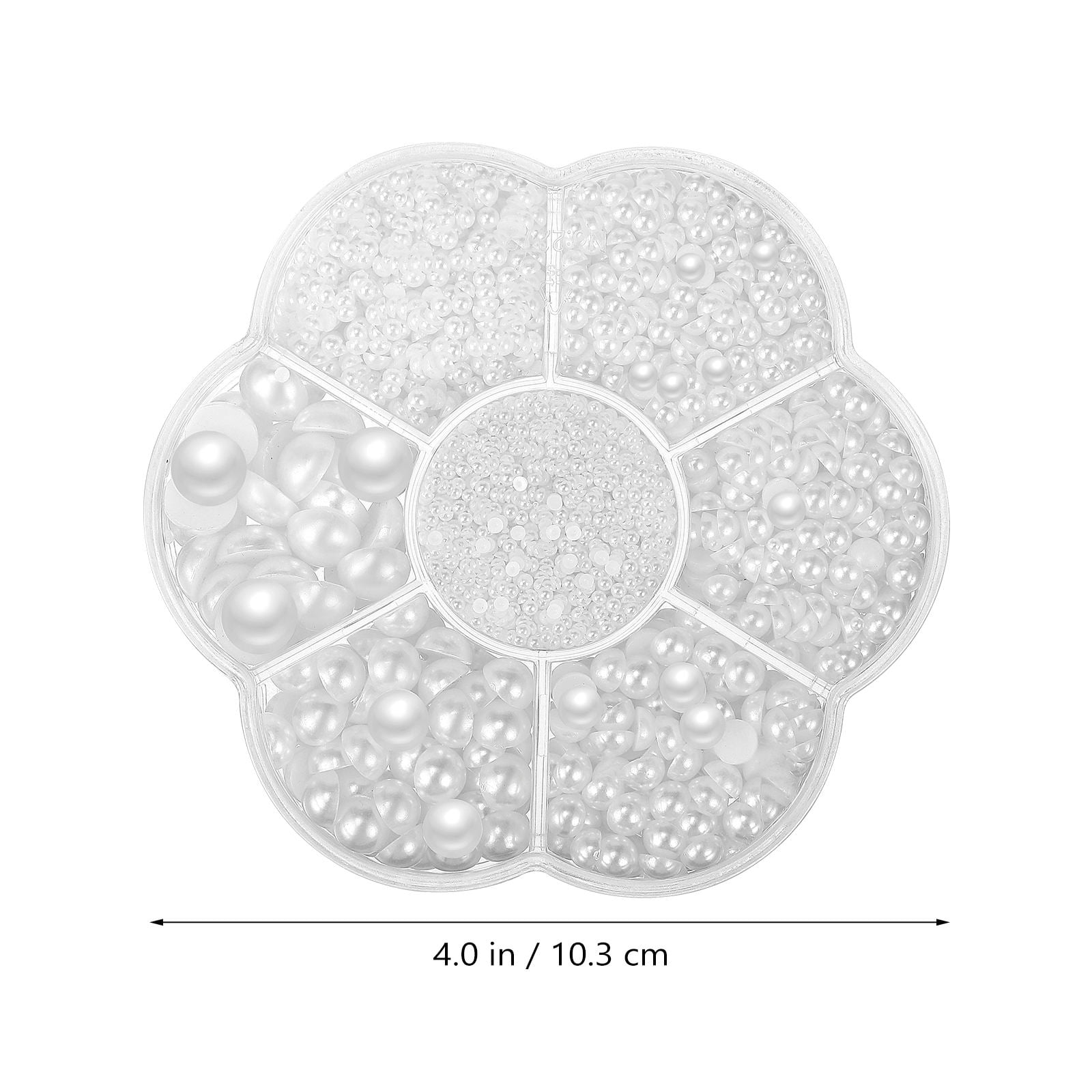 PENIKOKO Flat Back Half Round Pearls Half Round Pearls Beads White ...