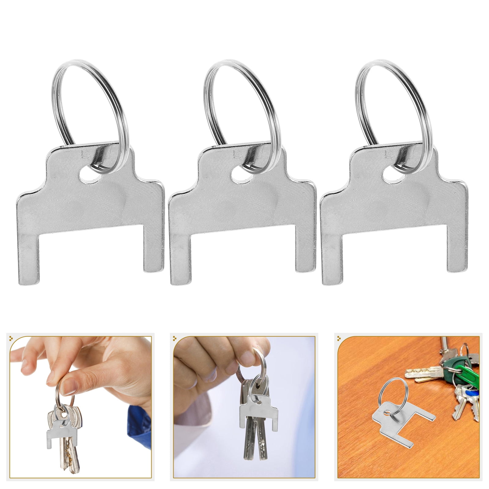 PENIKOKO 5Pcs Paper Towel Dispenser Keys Stainless Steel Silver Key ...