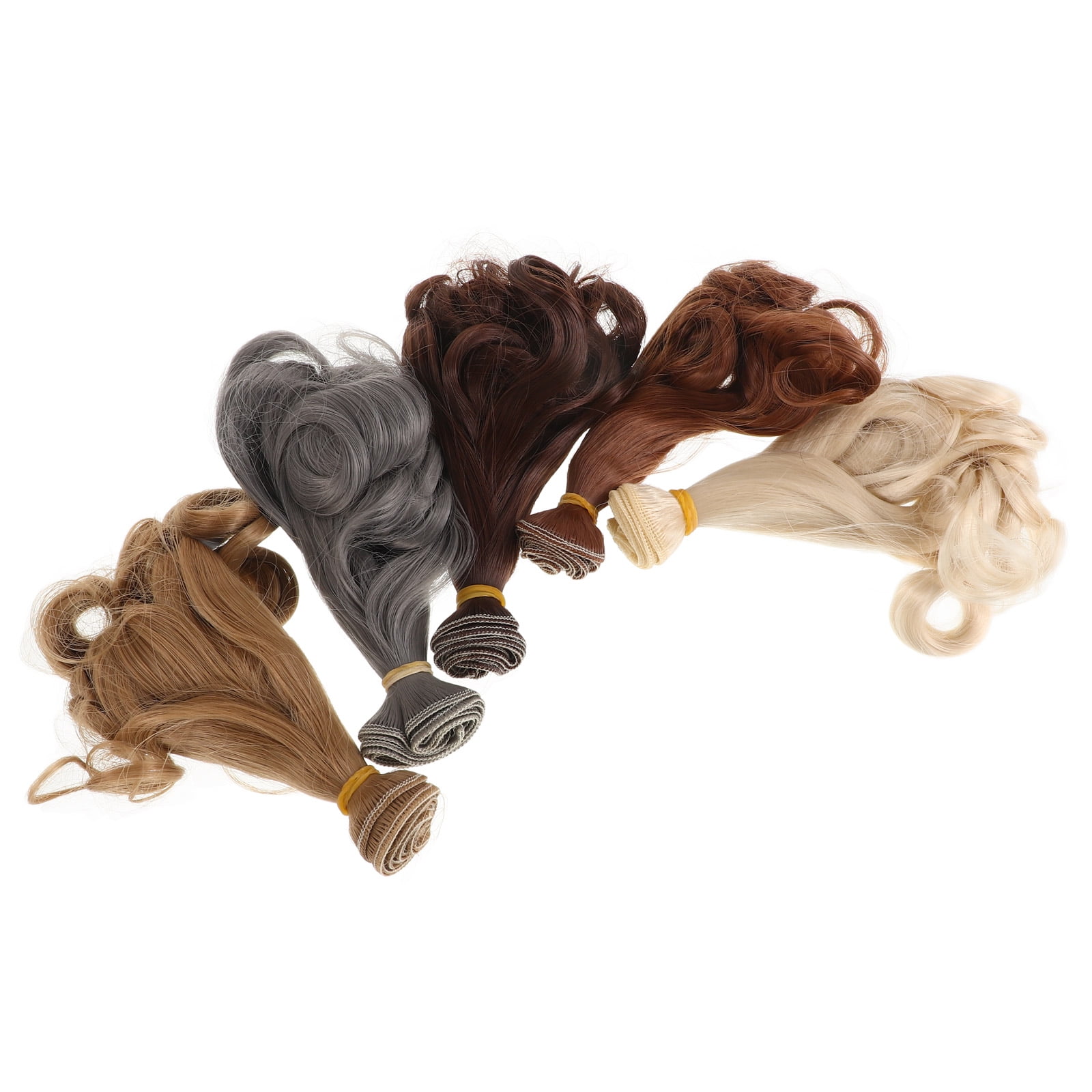 PENIKOKO bjd wig Soft Synthetic Wigs Assorted Color 5pcs - Walmart.com