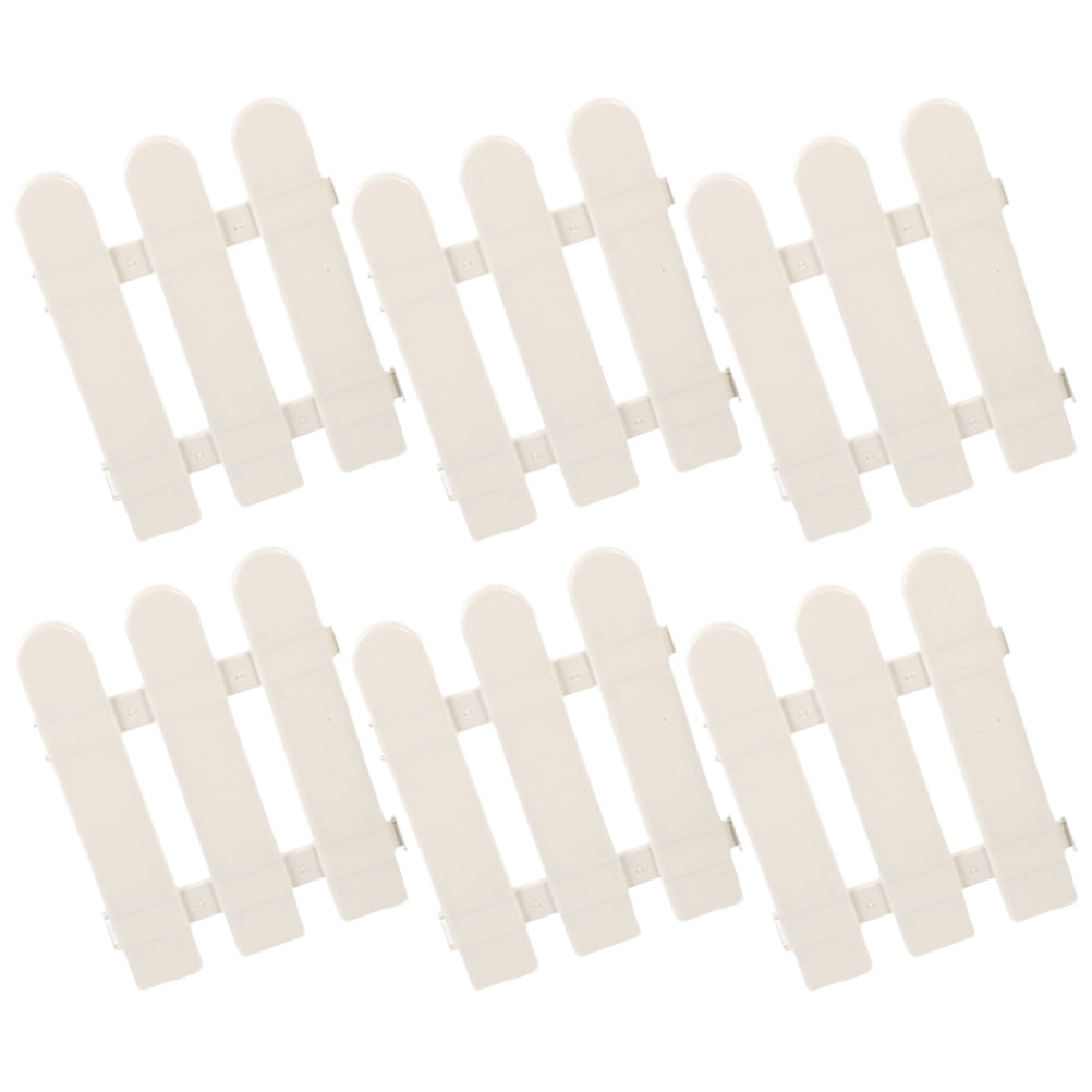 PENIKOKO 6Pcs Landscape Edging Borders White Plastic Decorative Purpose ...