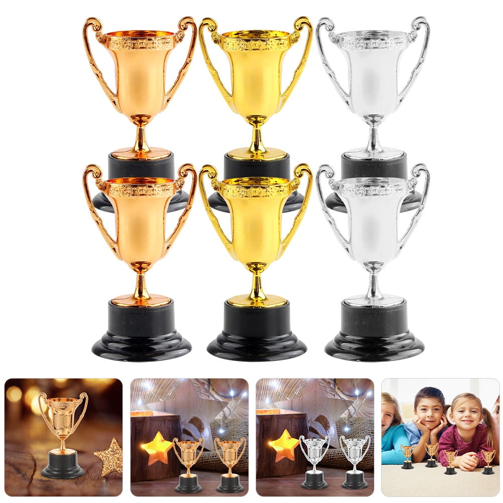 PENIKOKO 6Pcs Shaped Trophy Cup Gold Silver Bronze For Trophy Decor ...