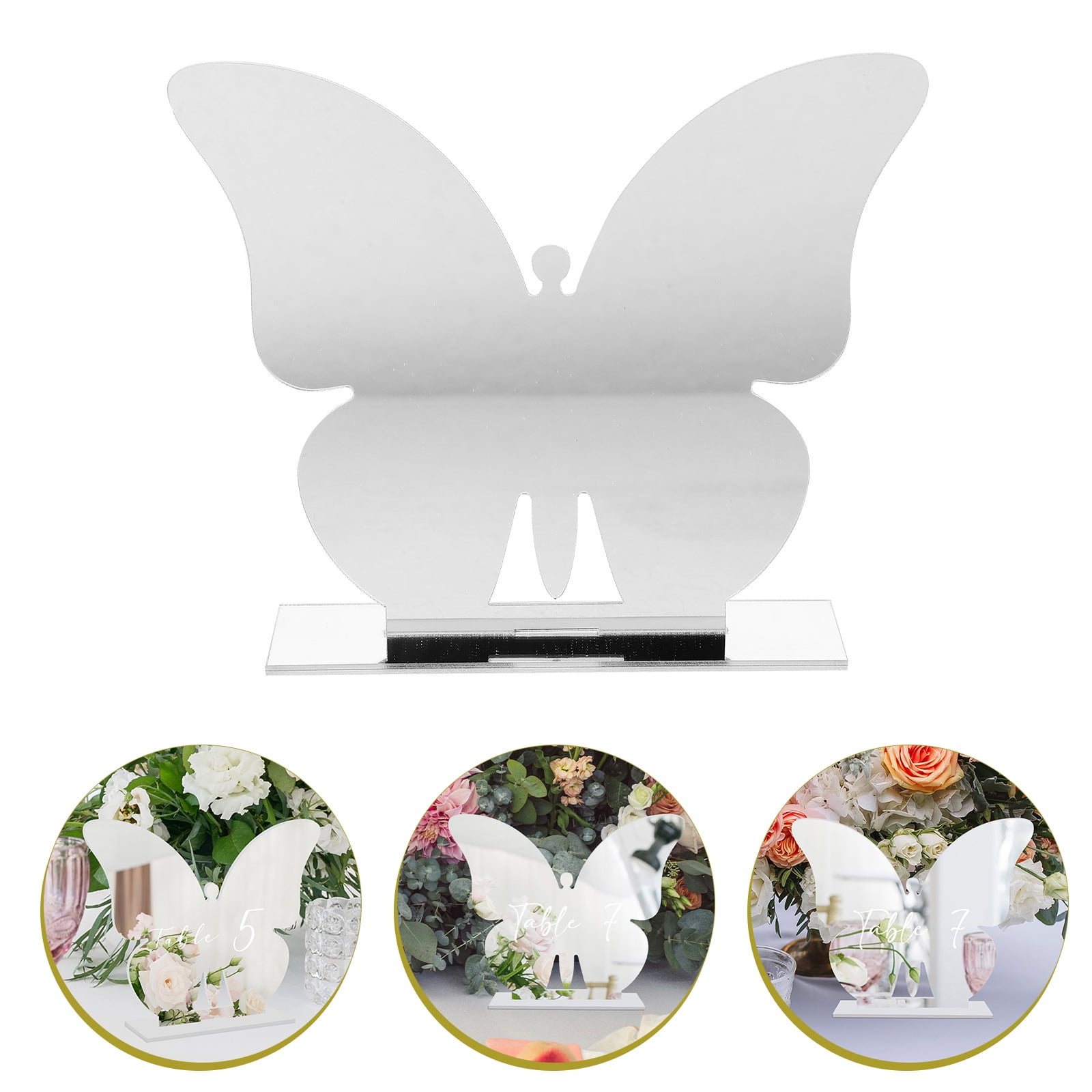PENIKOKO 6Set Restaurant Table Numbers Sign Butterfly Shaped Acrylic 5 ...