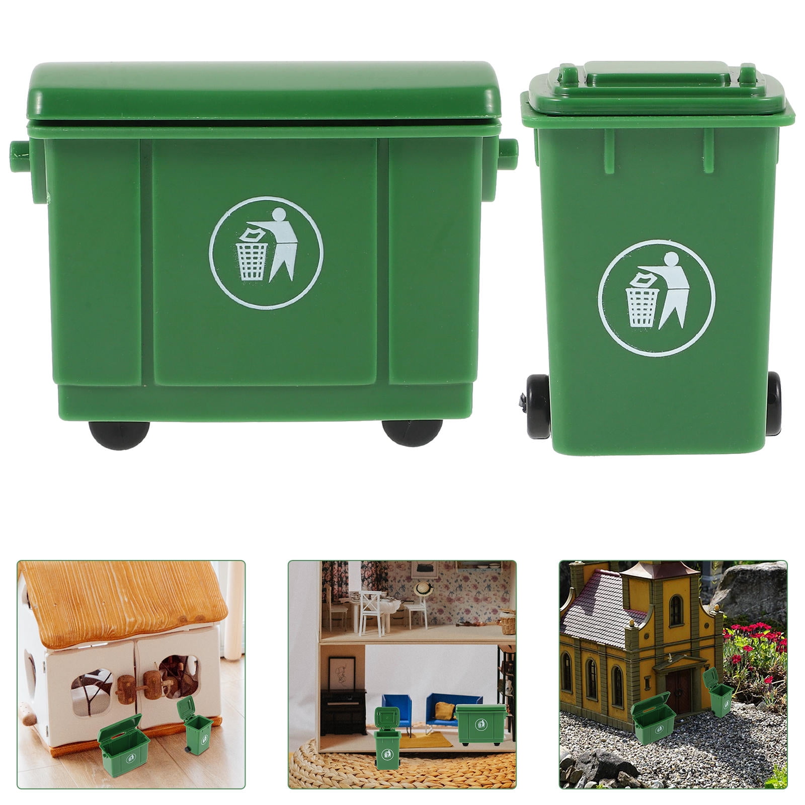 PENIKOKO Mini Trash Can Model 7Pack Small Waste Container for DIY Sand ...