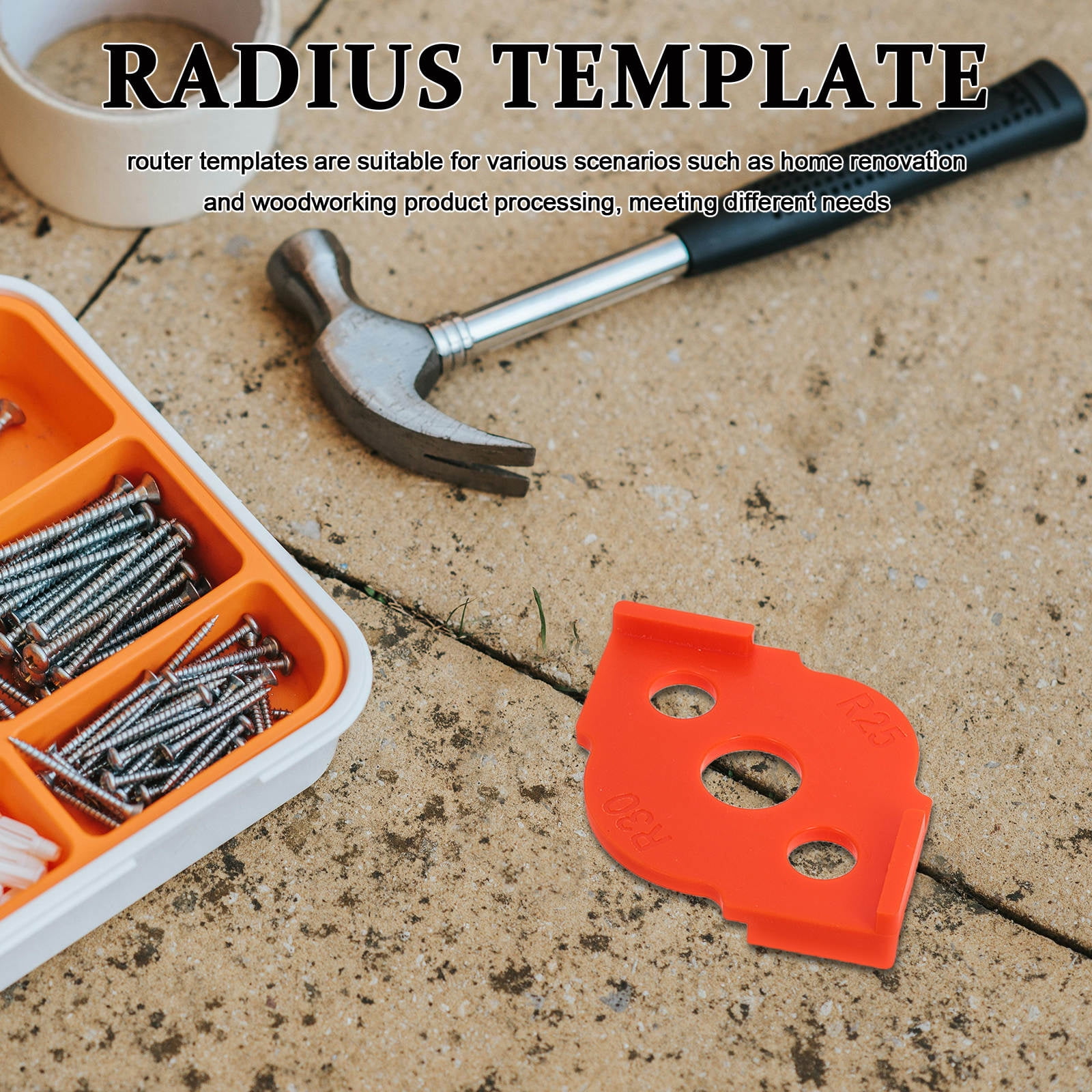 PENIKOKO 8Pcs Orange Router Corner Radius Templates Jig for Efficiency ...