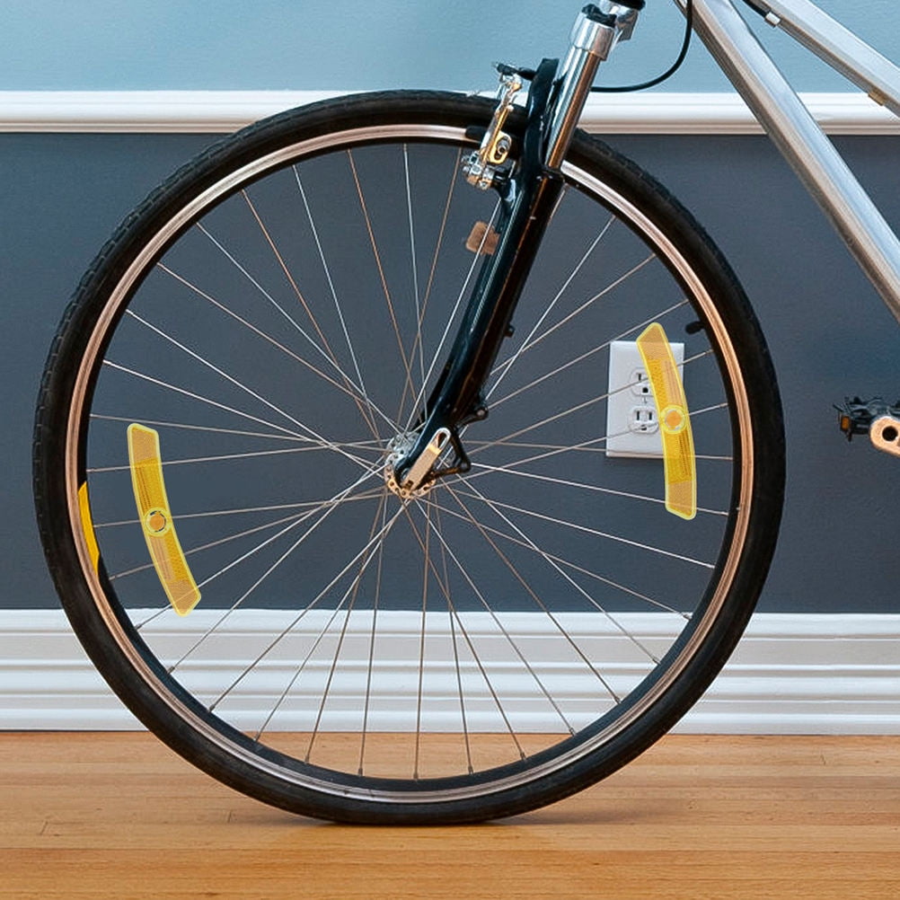 PENIKOKO 8Pcs Sleek Design Yellow Bike Reflectors for Road Bicycles ...