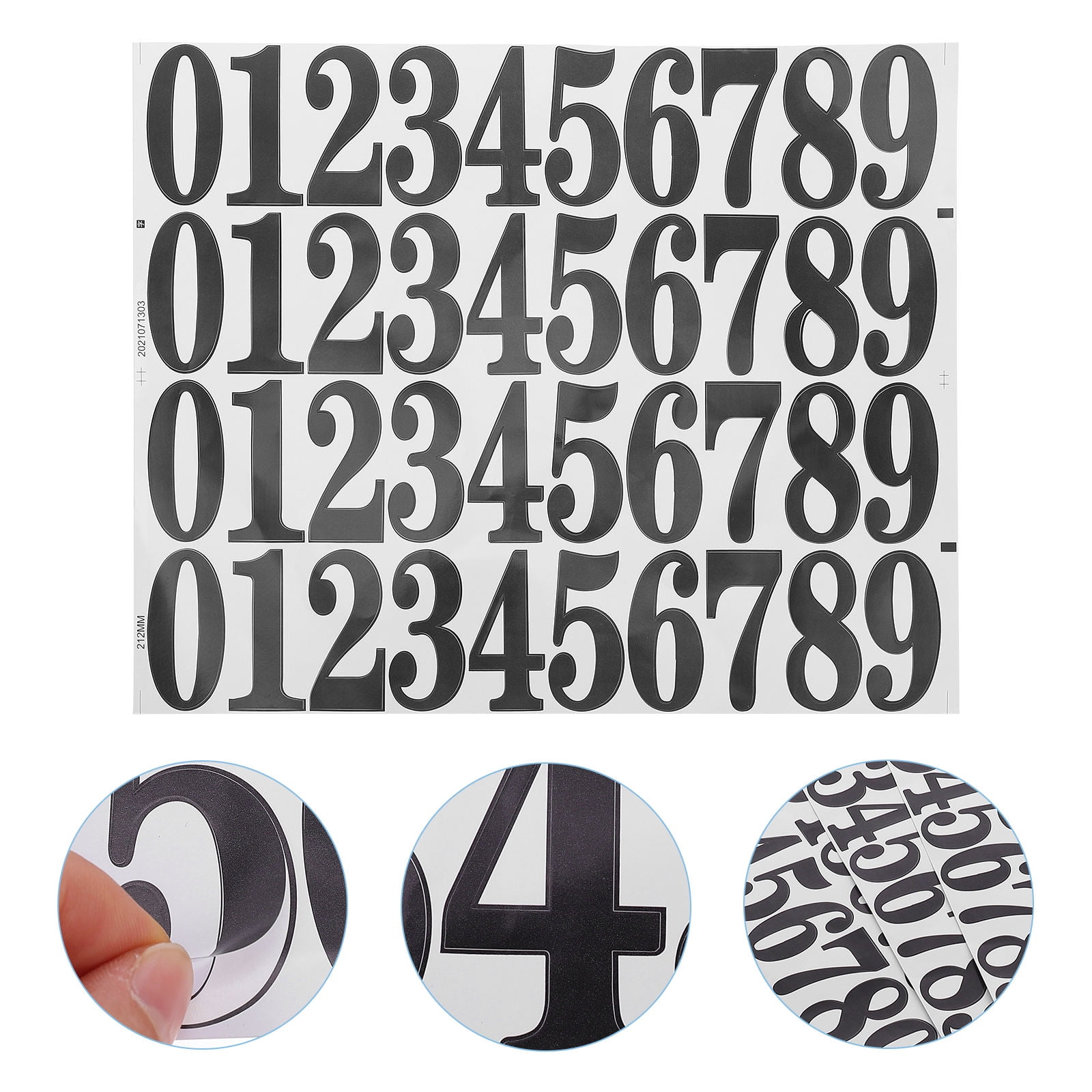 PENIKOKO Black PVC Mailbox Number Stickers for DIY Art Crafts and Decor ...