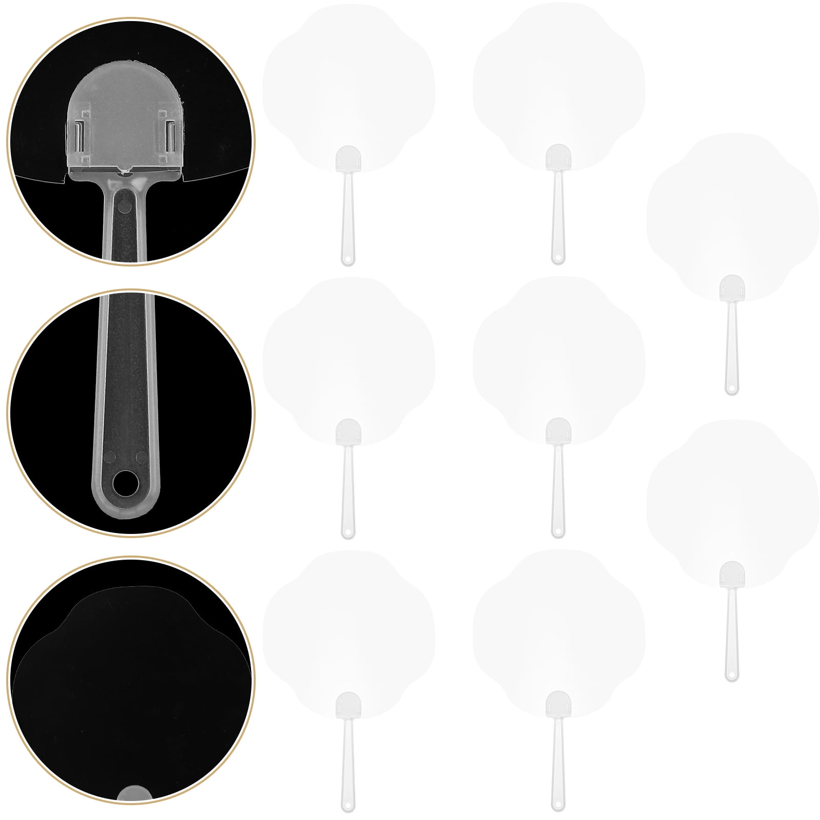 PENIKOKO Blank Round Fan Set 8pcs Diy Drawing Fans Simple Chinese Fan ...