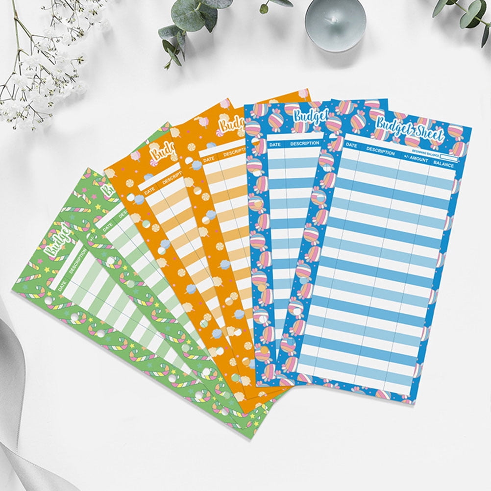 PENIKOKO Budget Binder 50 Sheets Expense Tracker Cards Assorted Color ...