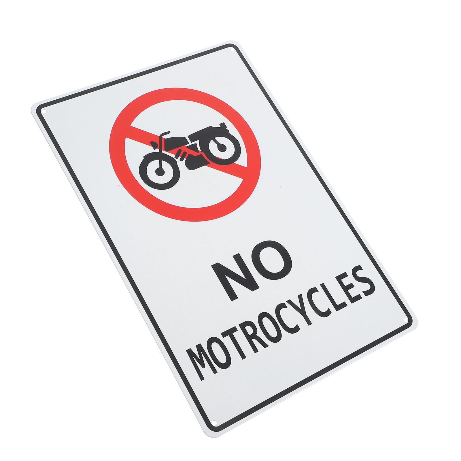 PENIKOKO 1Pcs Rectangle Metal Warning Sign No Motorcycles for Public ...