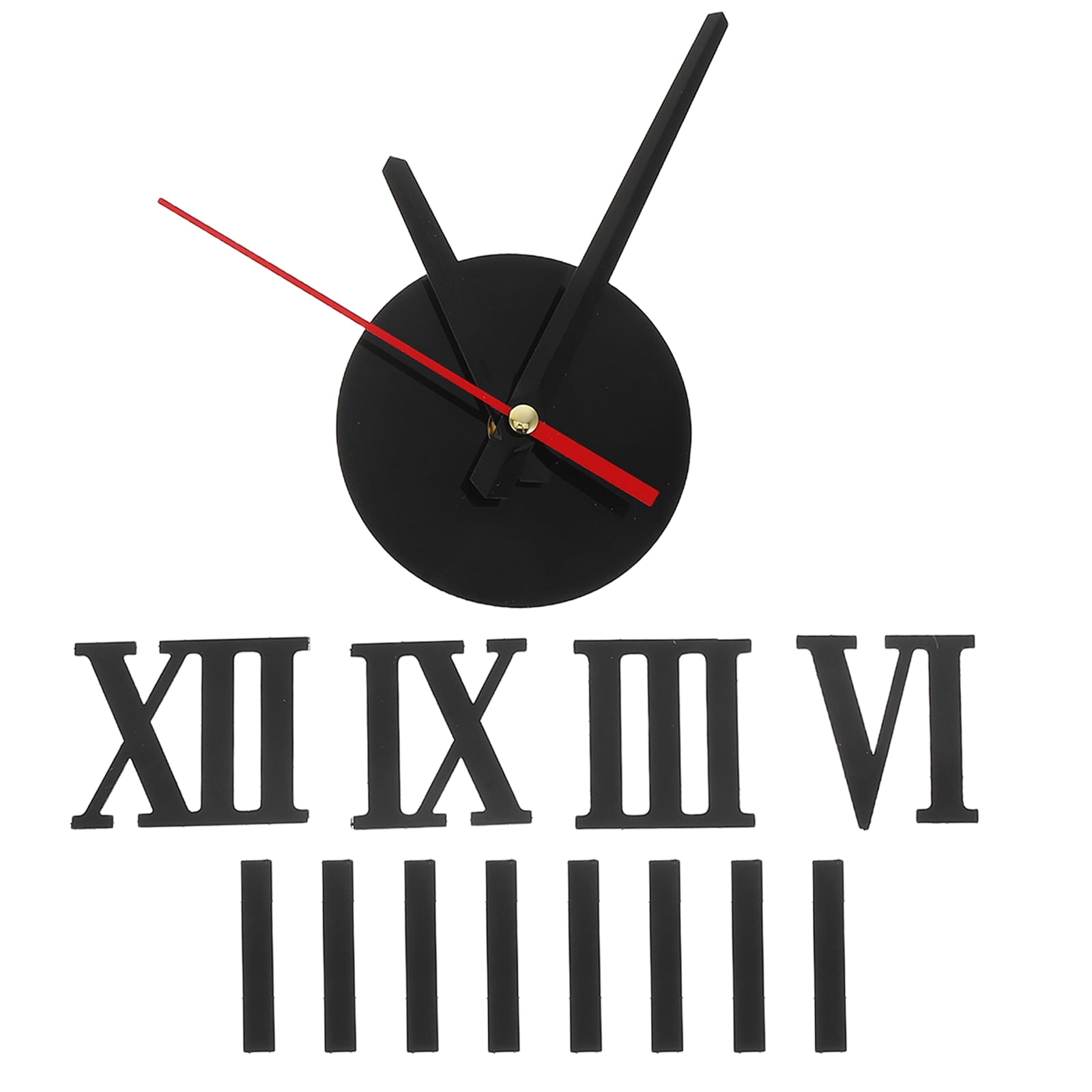 PENIKOKO Classroom Wall Clock Black Frameless Acrylic Large Size Silent ...