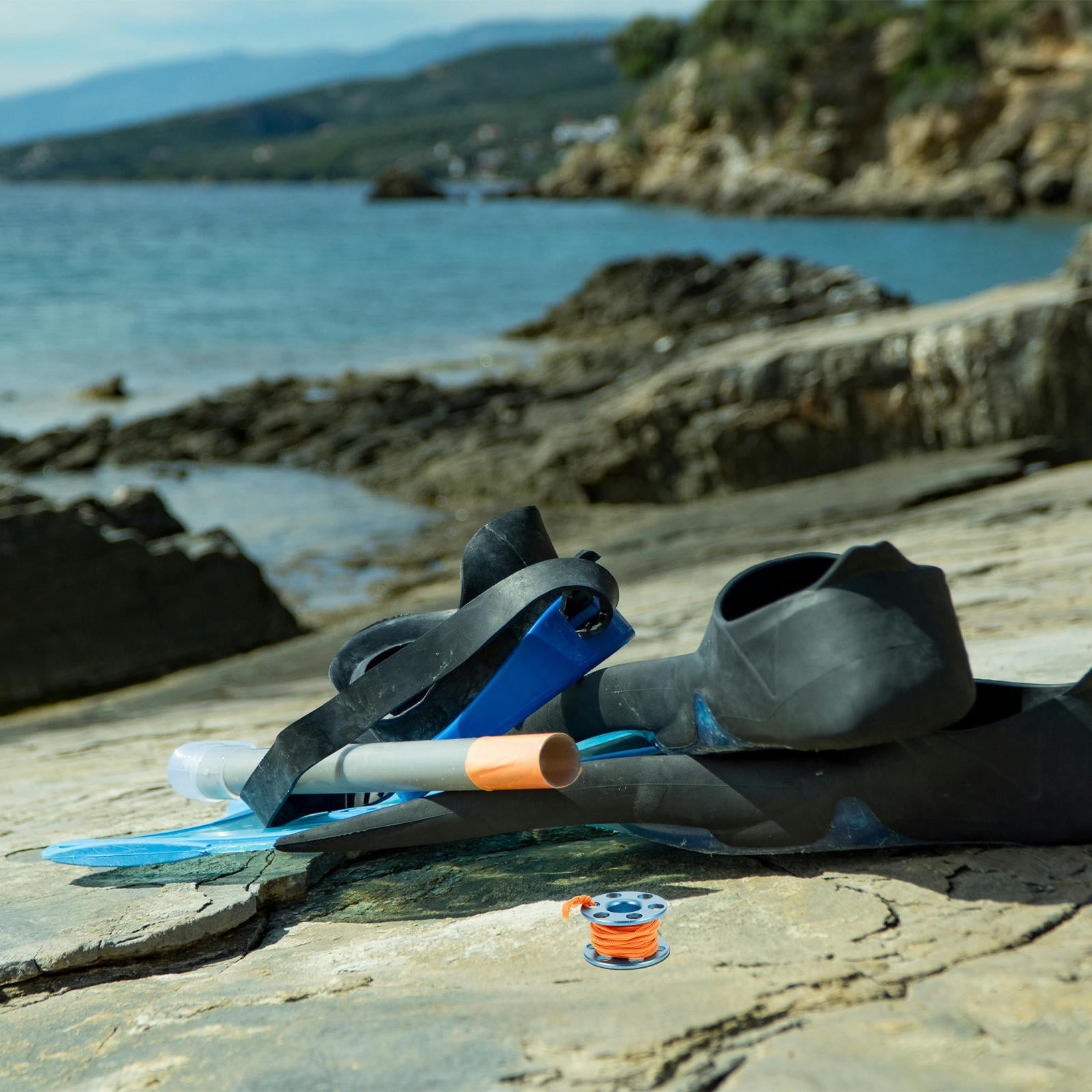 PENIKOKO Compact Diving Spool Scuba Diving Reel Aluminium Alloy Nylon ...