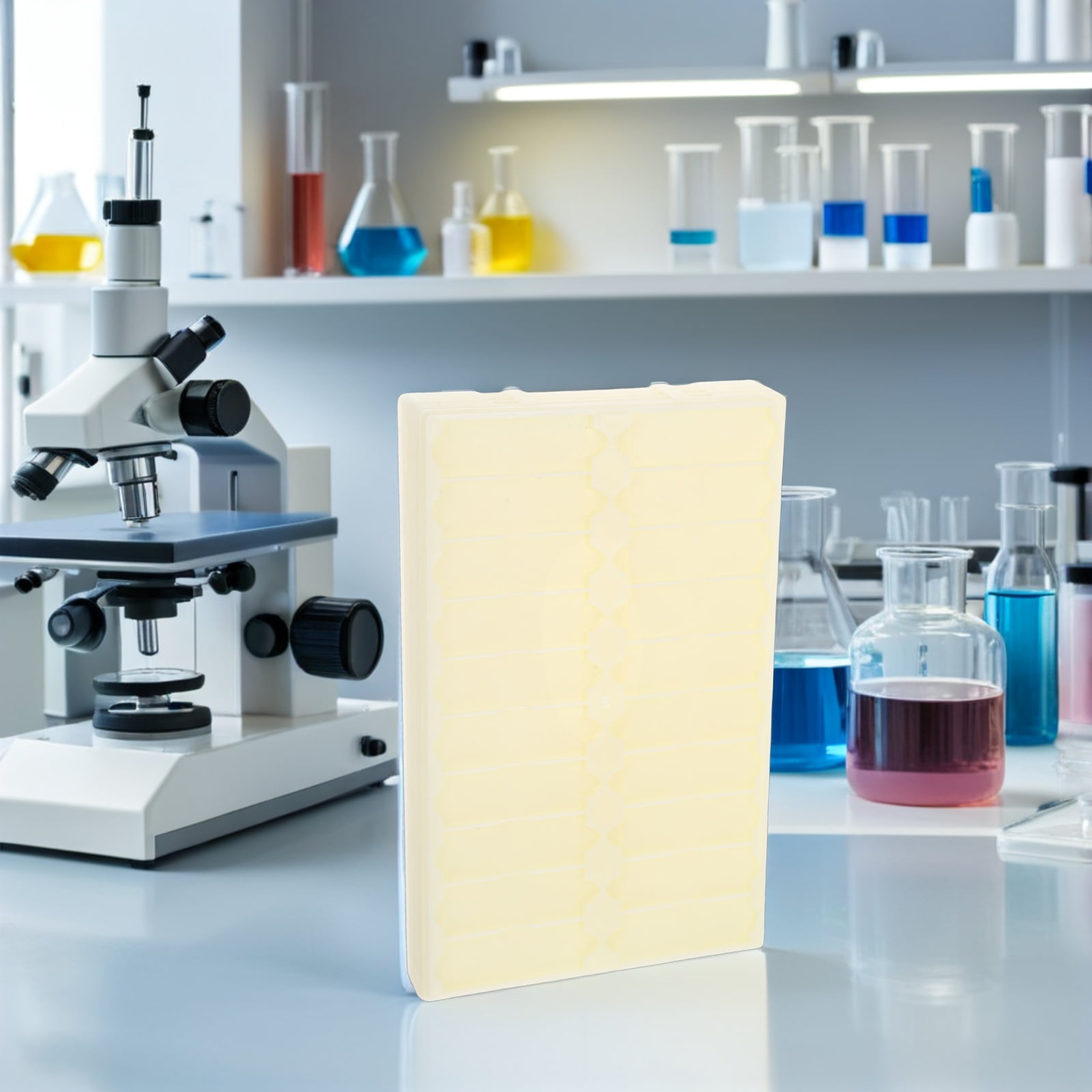 PENIKOKO Durable White Plastic Microscope Slide Drying Holder for ...