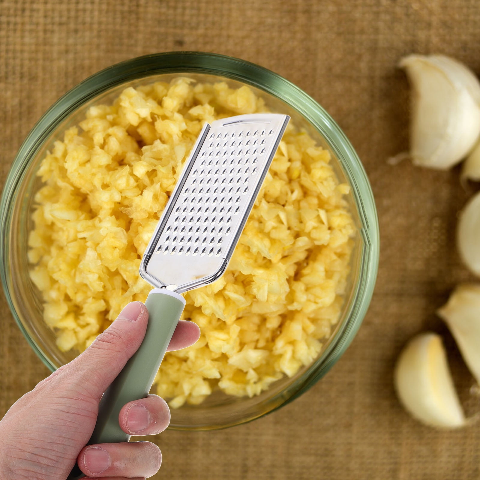 PENIKOKO Garlic Chopper And Cheese Zester 1Set Pp Green For Grating ...