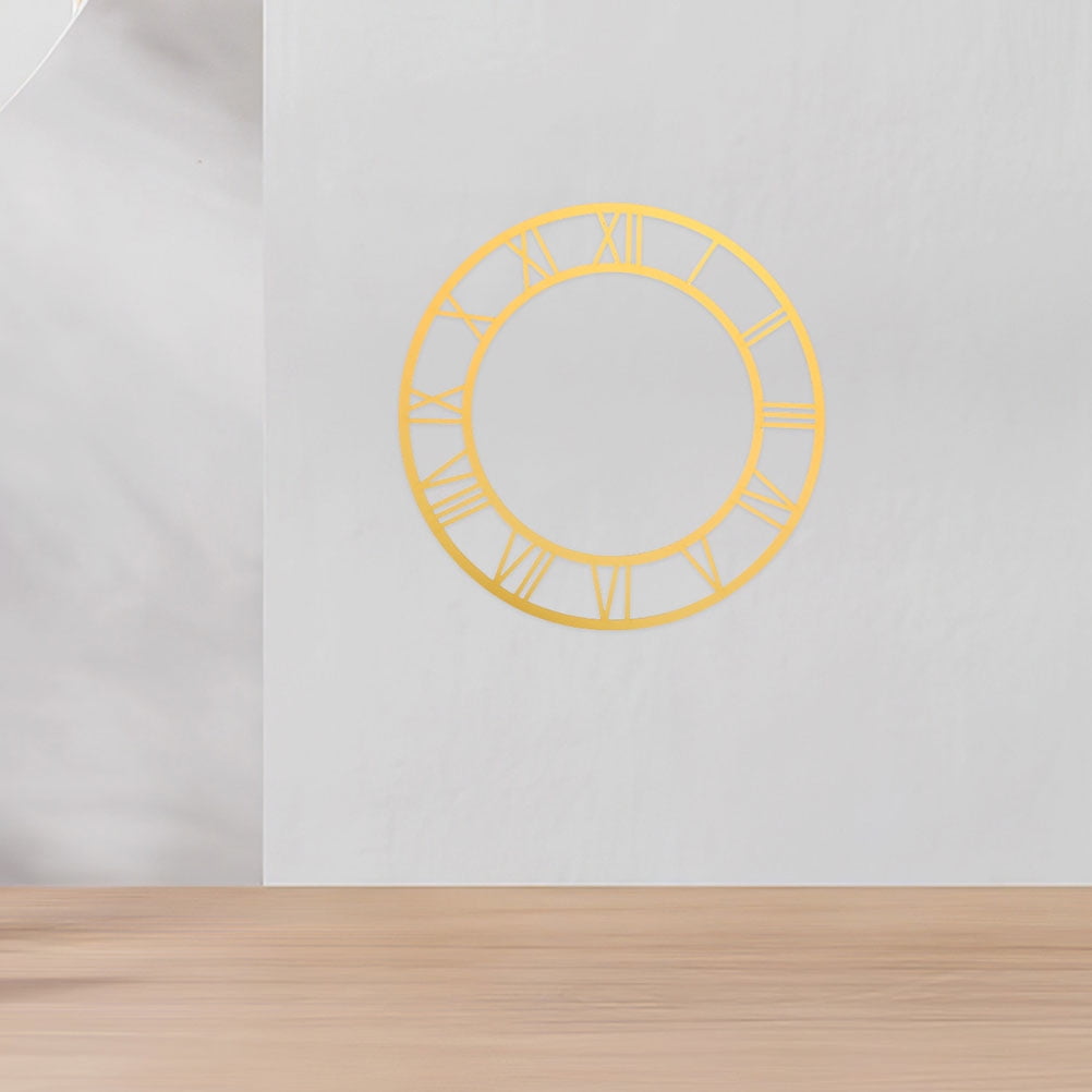 PENIKOKO Golden Round Quartz Clock Dial with Roman Numerals Wall ...