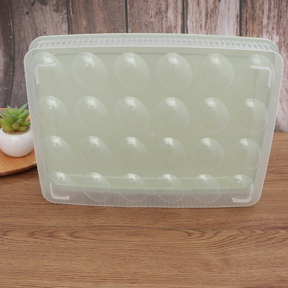 PENIKOKO Green Plastic Egg Storage Box with Clear Body for Safe Egg ...