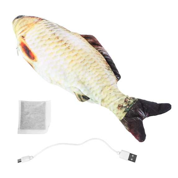 PENIKOKO Pet Fish Toy Electric Fish Toy Plush Bright Colors for Pet ...