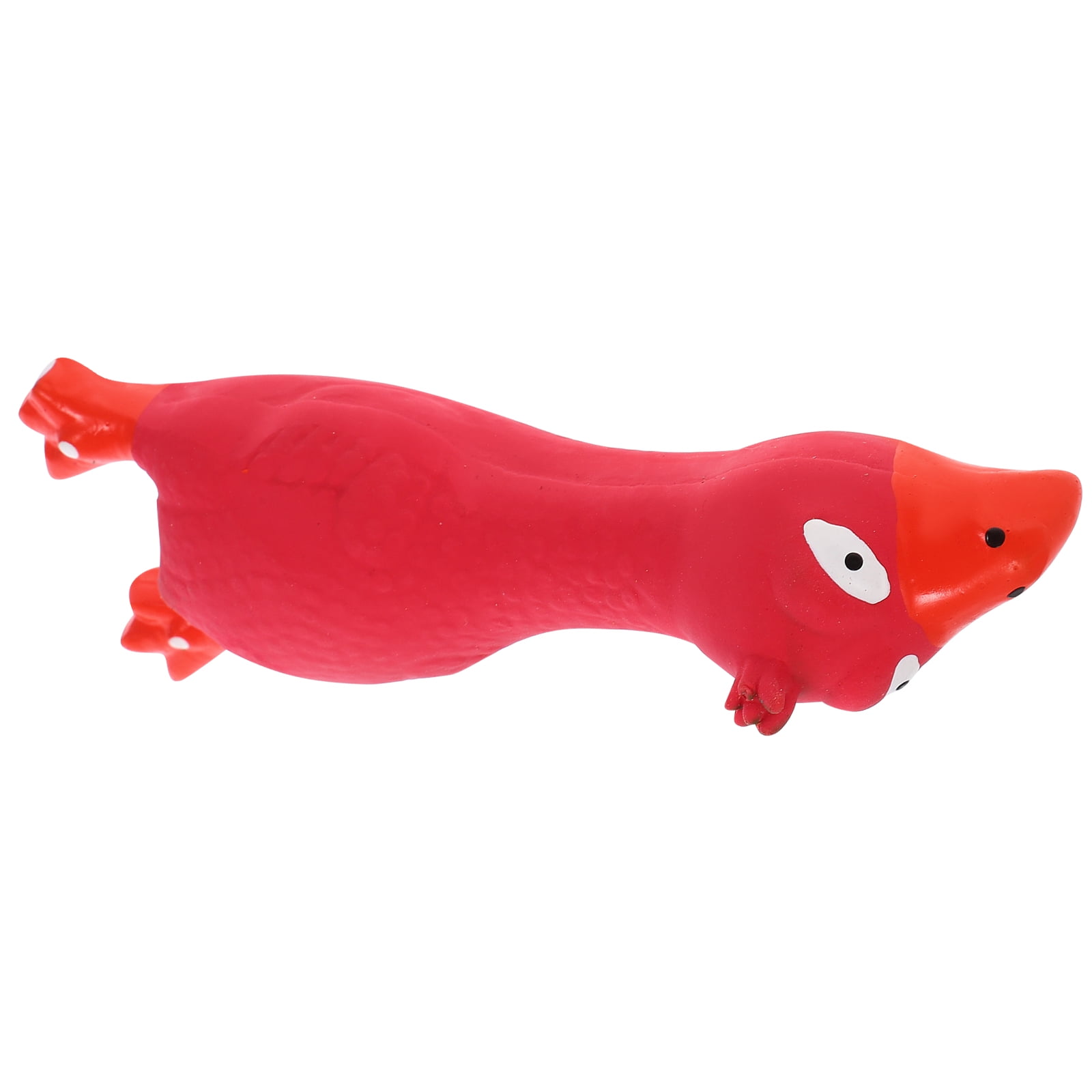 PENIKOKO Funny Dog Toy Chicken Shaped Toy Latex Red 1Pcs 6.5x2x1.8in ...
