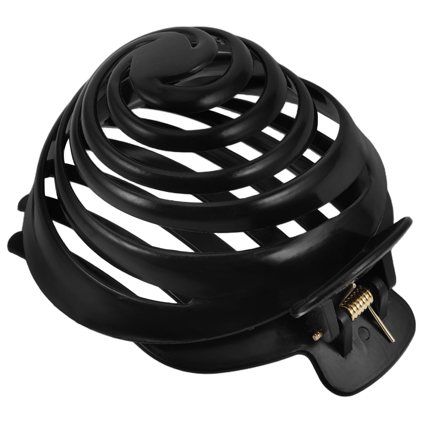 PENIKOKO Black Resin Mushroom Spiral Hair Clamp for Voluminous Bun ...