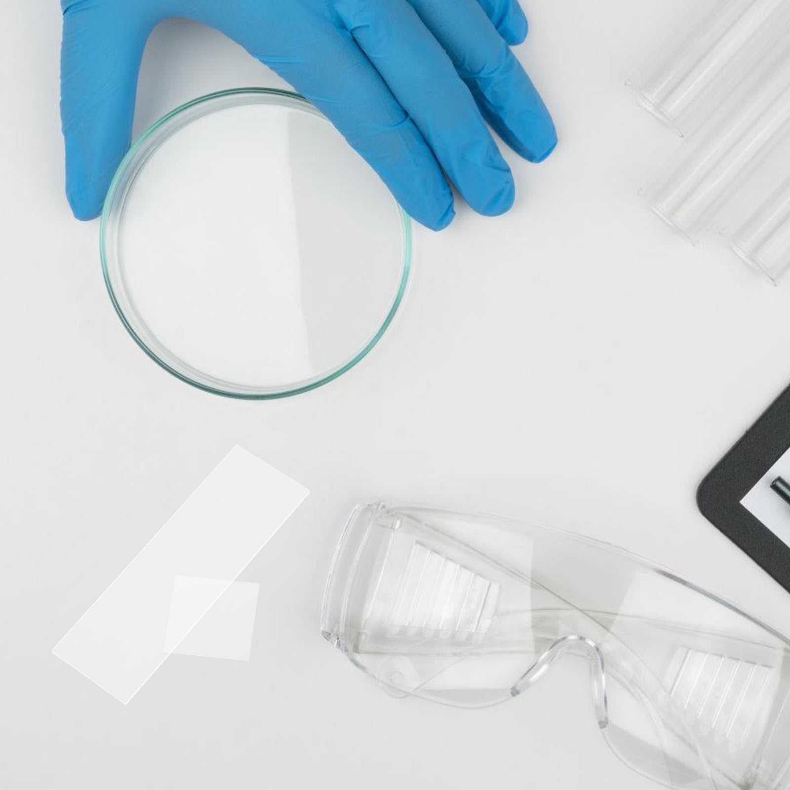 PENIKOKO Microscope Accessories Glass Slides Coverslips for Lab Use ...