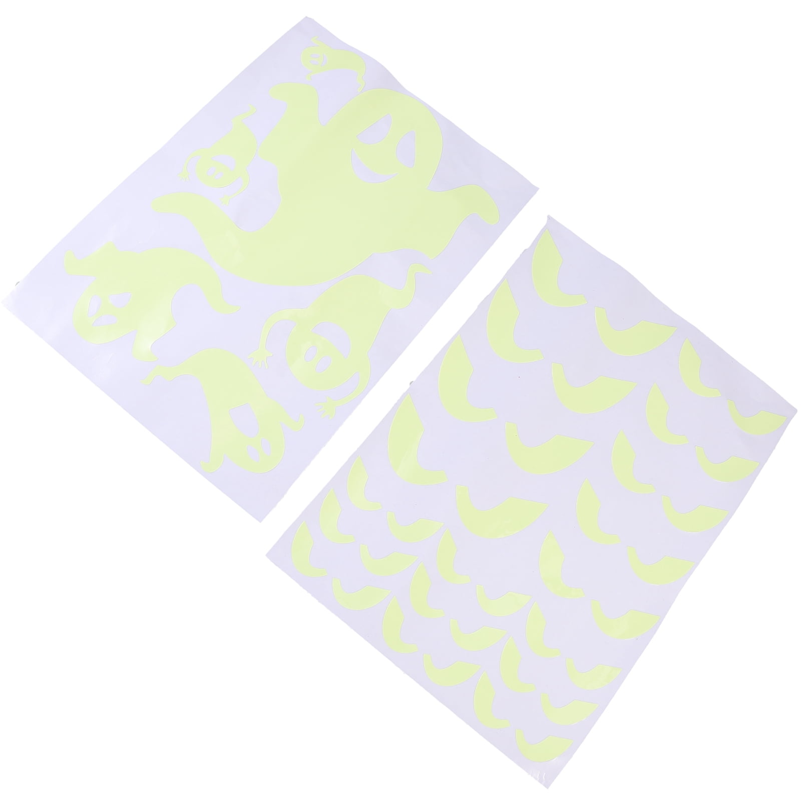 PENIKOKO PVC Luminous Decals 2 Sheets Glowing Stickers Scary Atmosphere ...