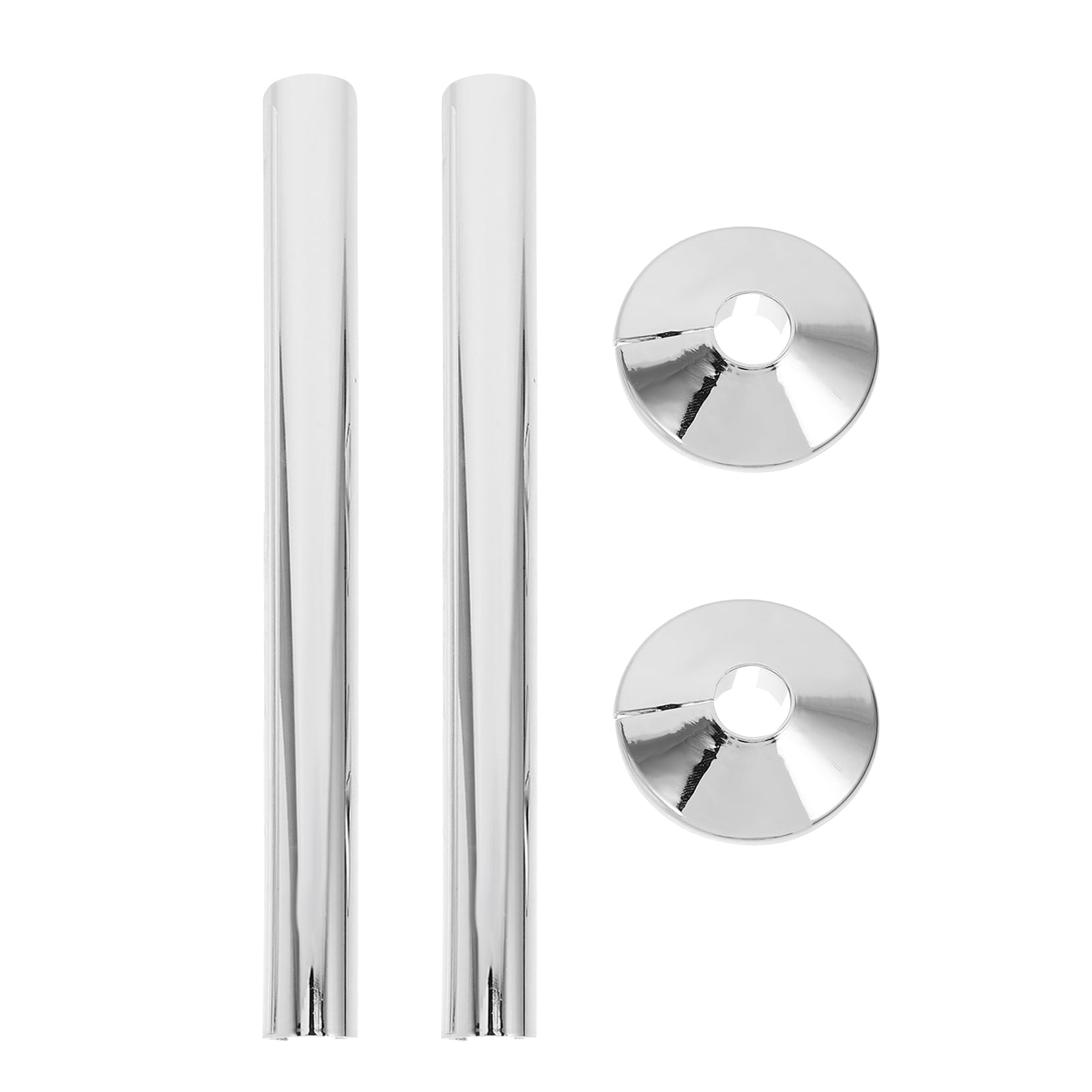 PENIKOKO Radiator Pipe Cover 1 Set PVC Silver Tubular For Bathroom Pipe ...