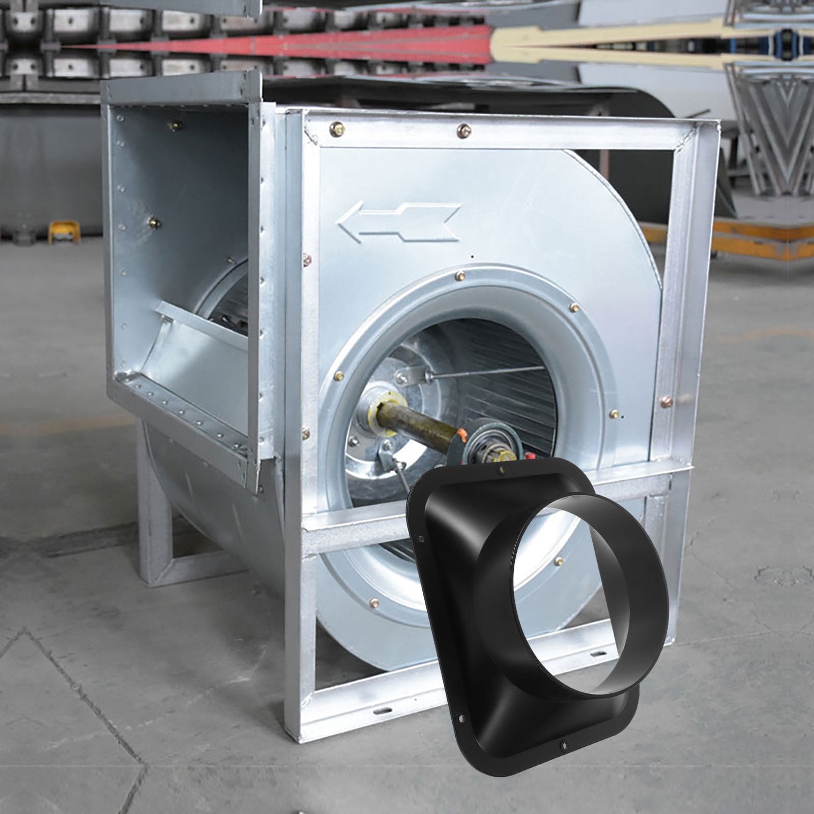 PENIKOKO Seamless Air Duct Fan Connection Abs Square Flange Industrial ...