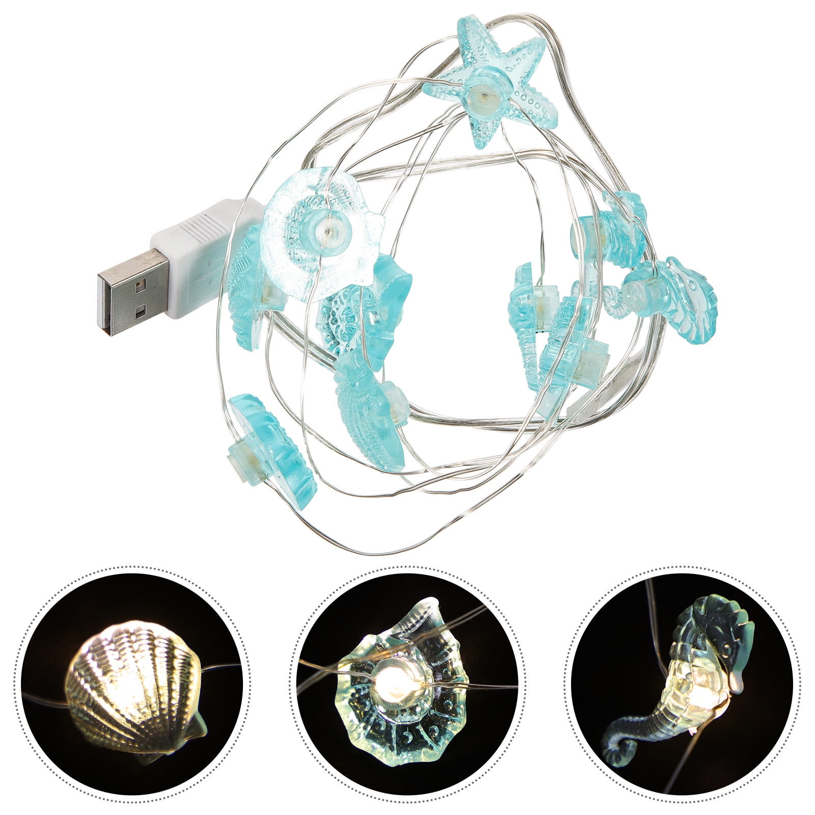 PENIKOKO Beach Decor String of Lights Bright Colors Plastic 1Pack ...