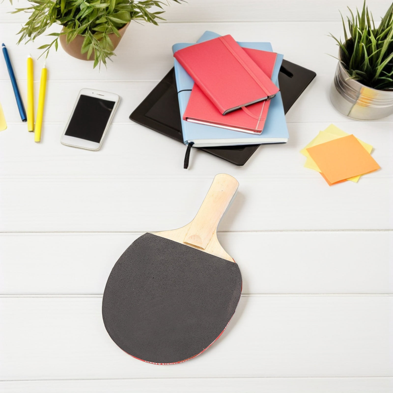 PENIKOKO Sports Table Tennis Racket Rack with Wooden Metal and Plastic ...
