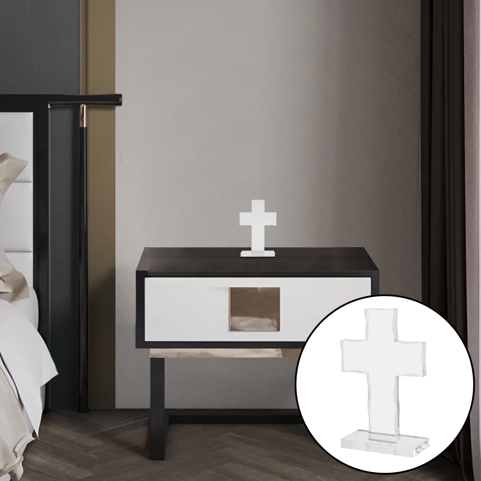 PENIKOKO Tabletop Cross Acrylic Decor Minimalist Style for Religious ...